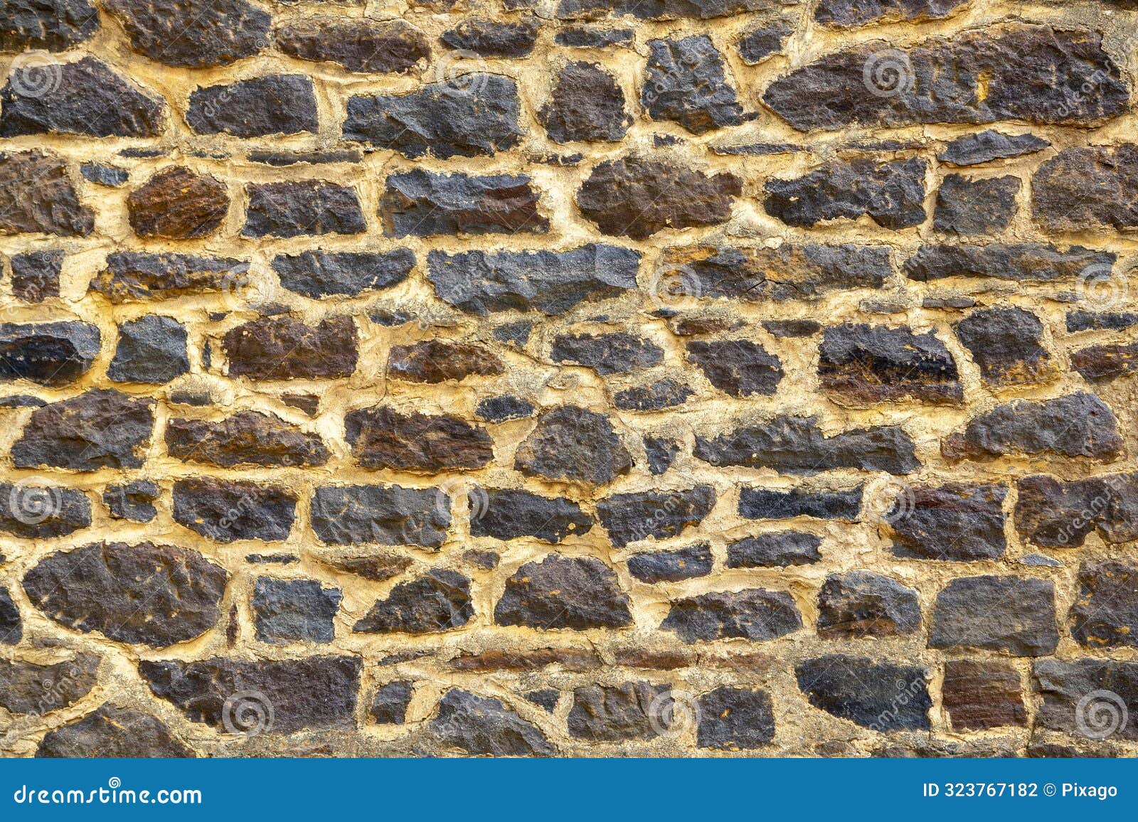Stone Wall Texture Background - Gray Stone Cladding with Stones of ...