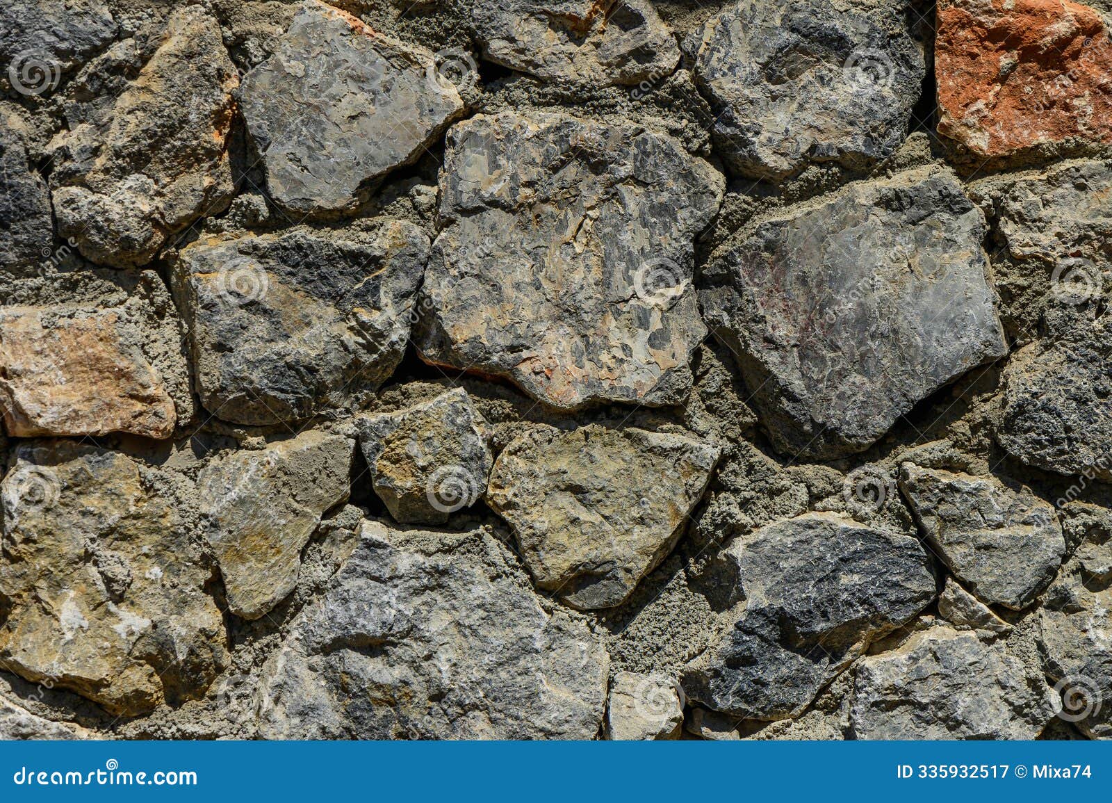 Stone Wall Texture Background - Grey Stone Siding with Different Sized ...