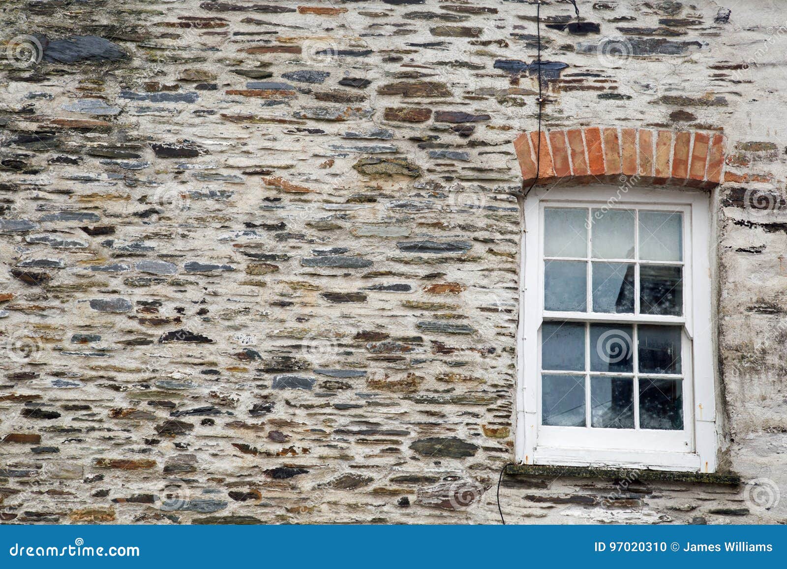 Stone Wall Texture Background with Sash Window Stock Photo - Image of ...