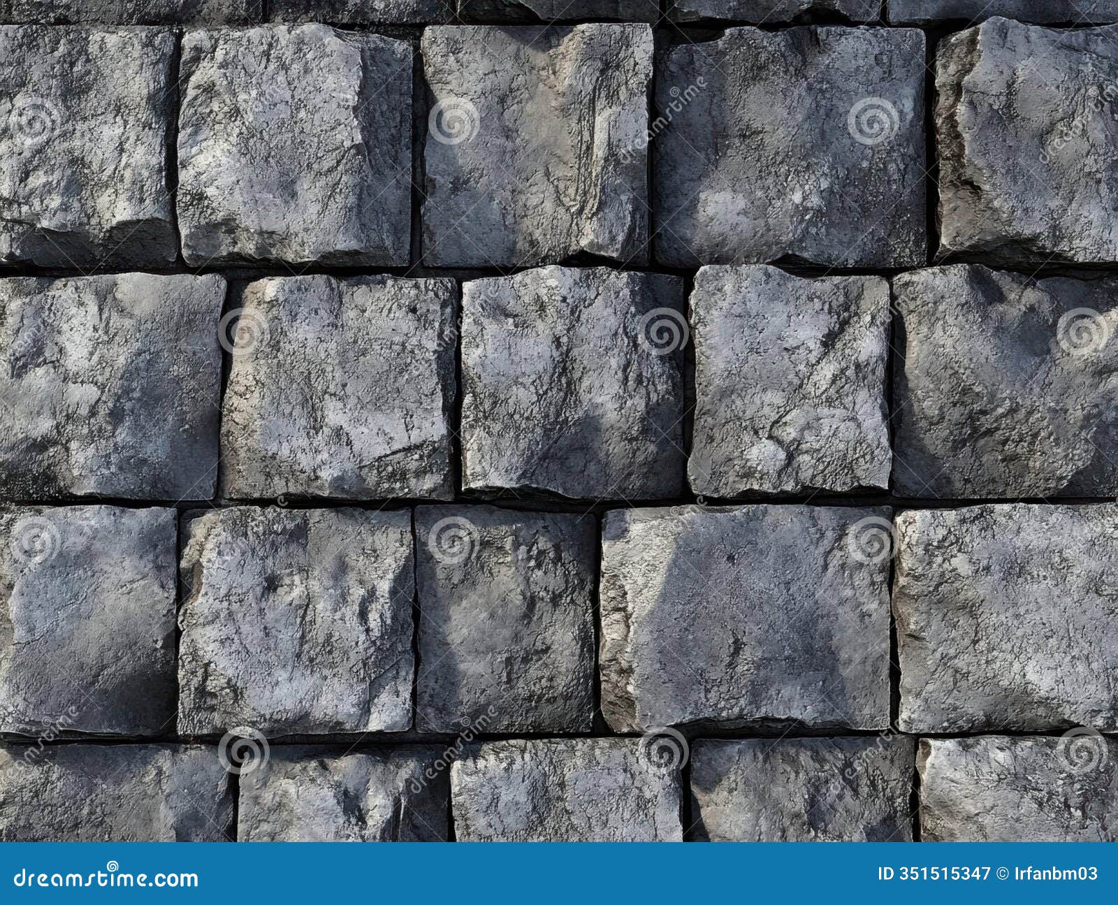 Stone Wall Texture Forms a Solid Barrier with Weathered Blocks ...
