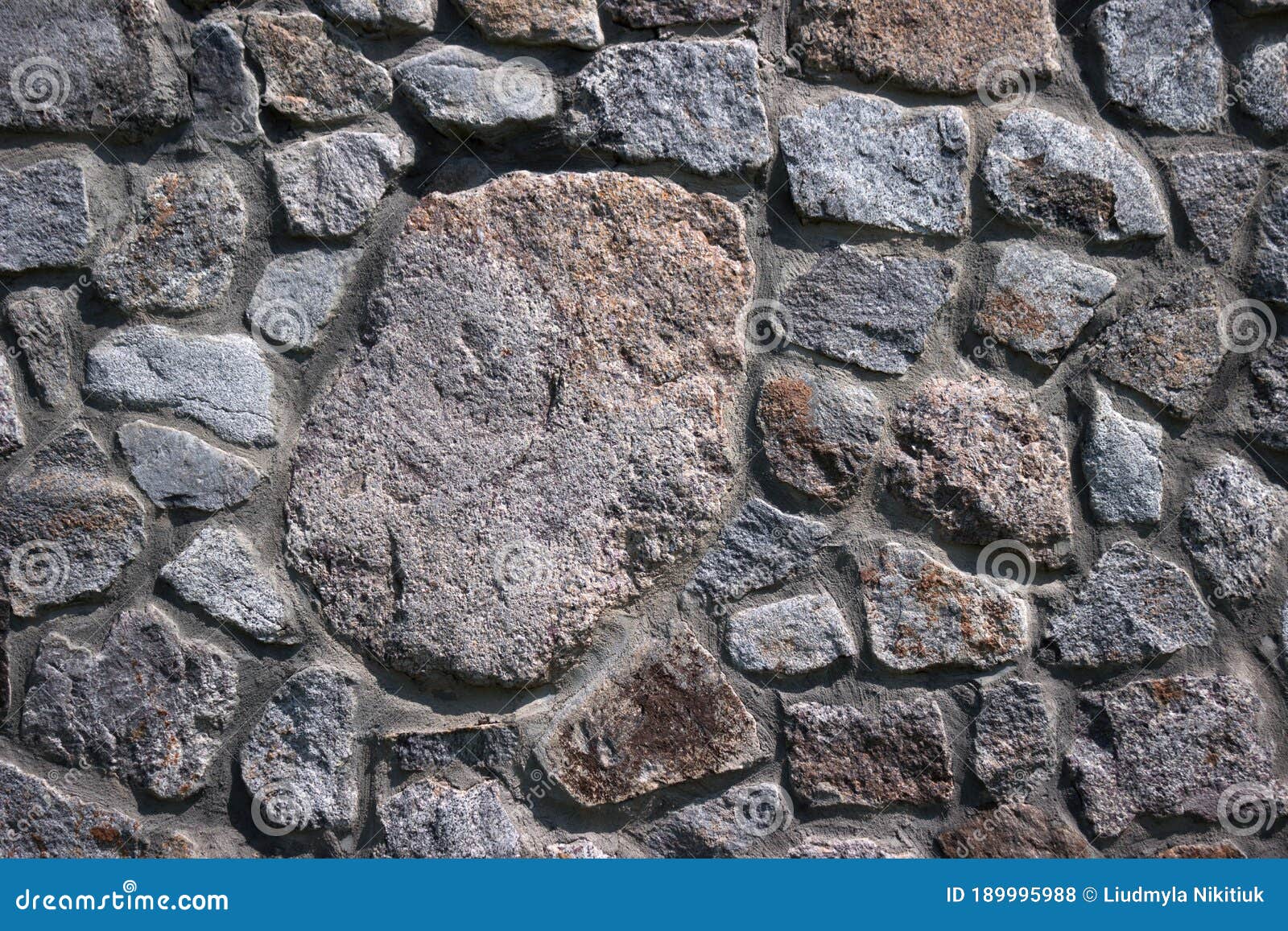 Stone Wall, Texture. Granite Stones of Different Sizes, Masonry Stock ...