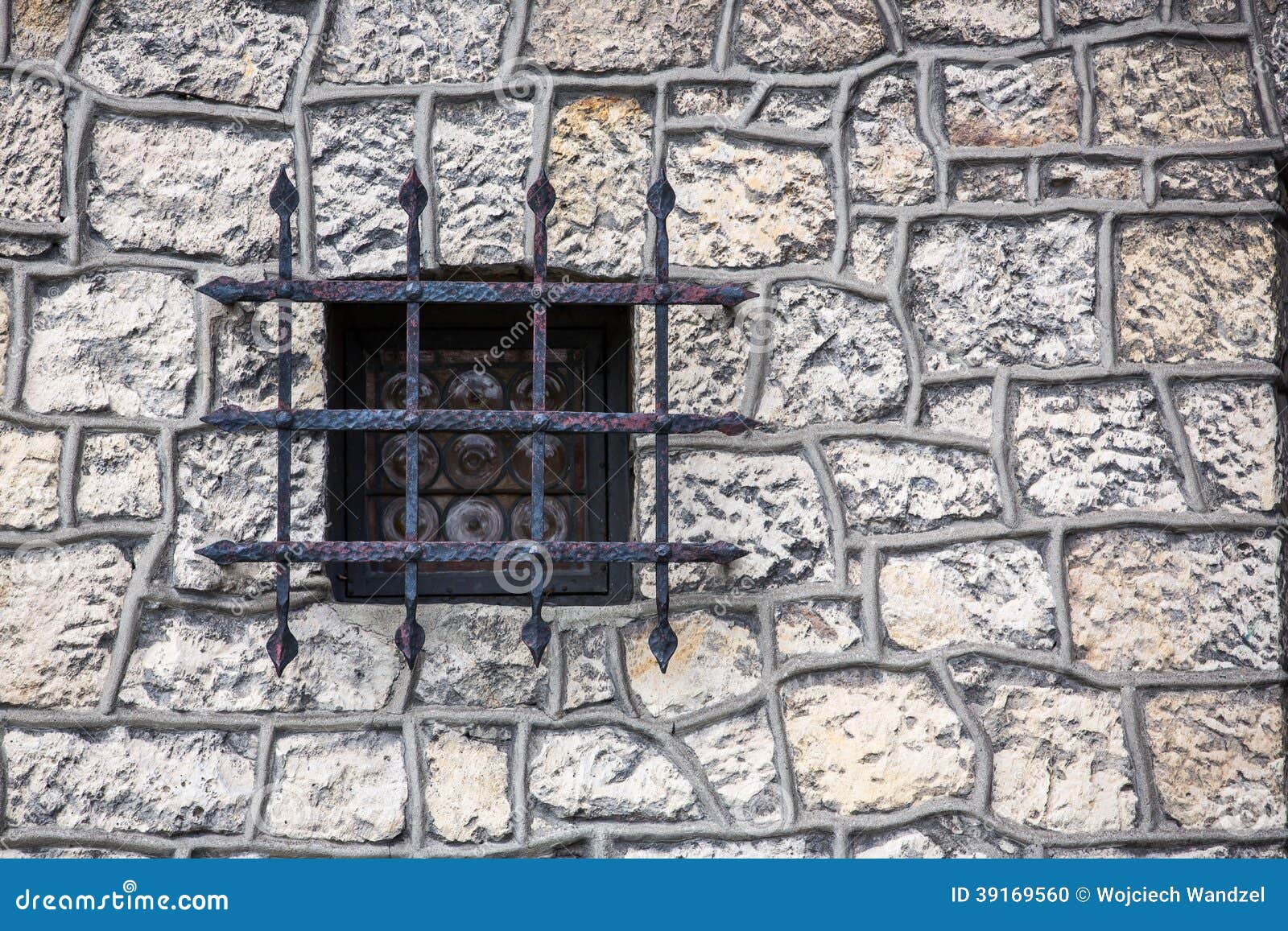 Stone Wall Texture with Old Medieval Window Stock Photo - Image of ...