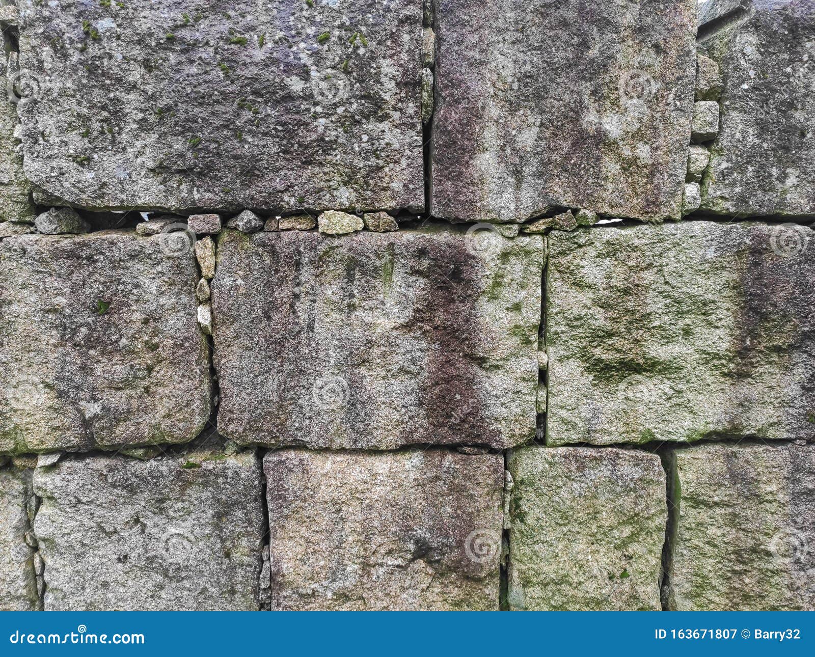 Stone Wall Texture with Regular Shaped Rectangular Stone Blocks. Stock ...