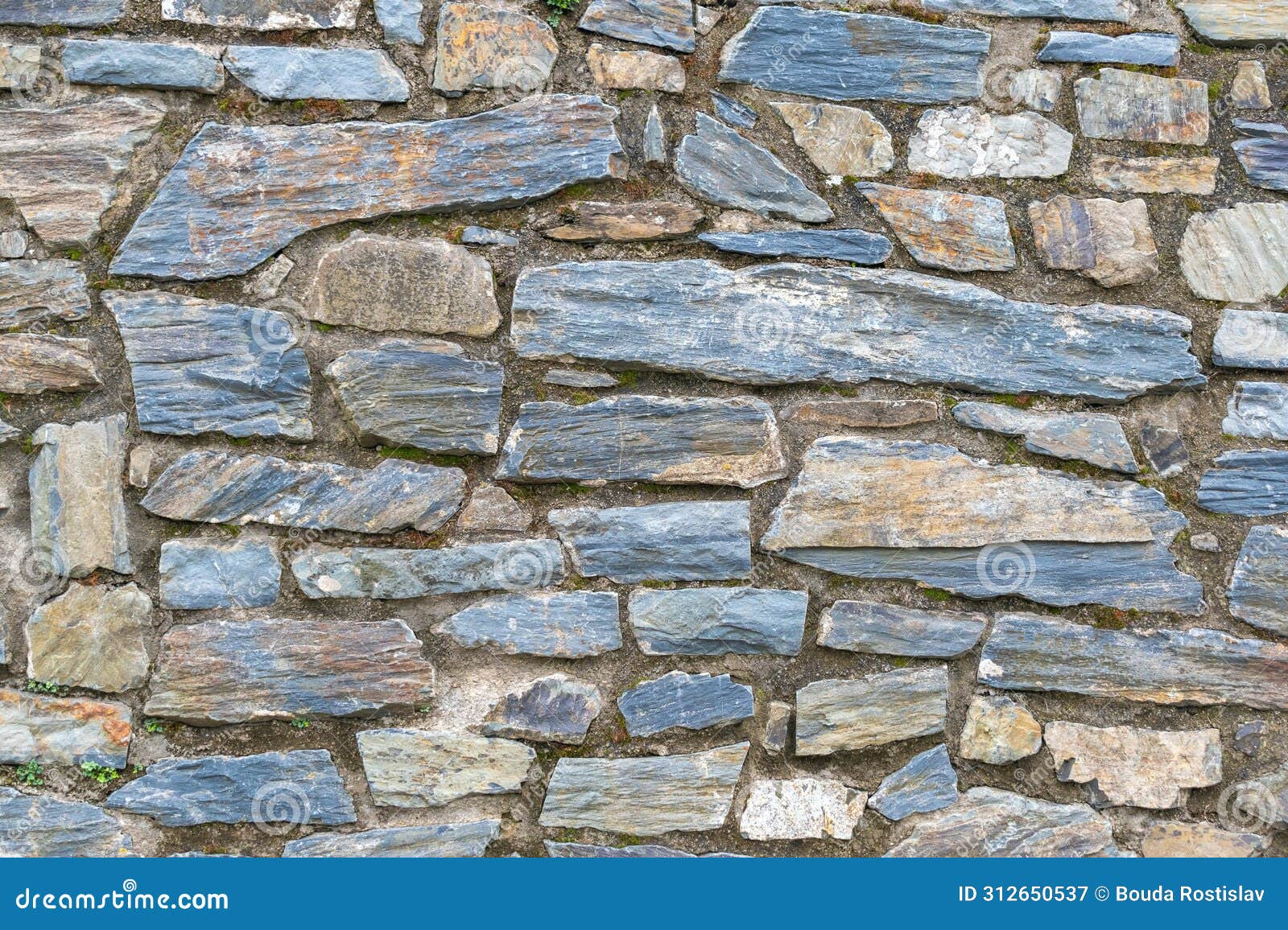 Stone Wall Texture Slate Grey Masonry Construction Background Pattern ...