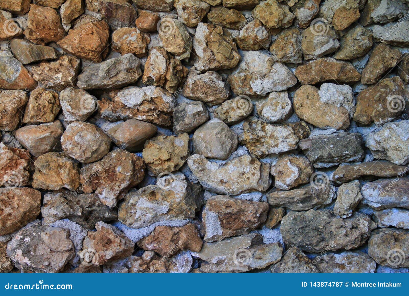 Stone Wall Texture. a Stone Wall of House Make by Hand for Background ...