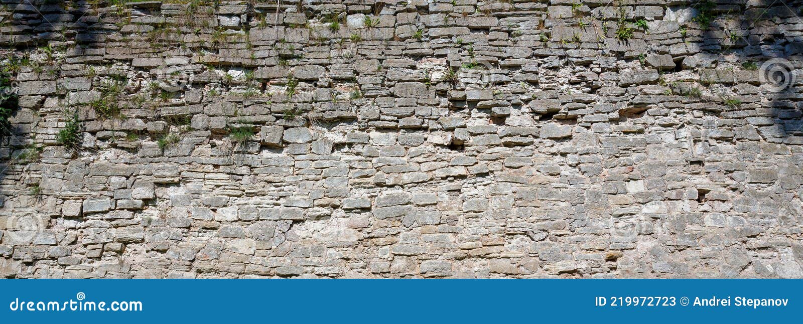 Stone Wall Texture. Weathered Surface of the Ancient Fortress Wall ...