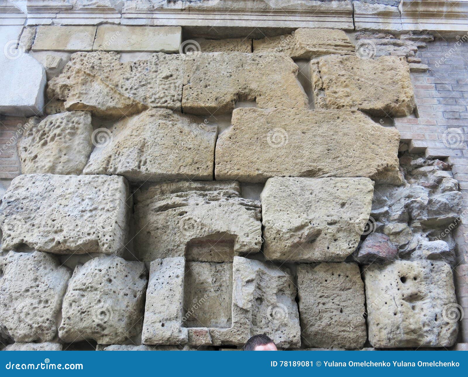 Stone Wall the Times of the Roman Empire Stock Image - Image of travel ...