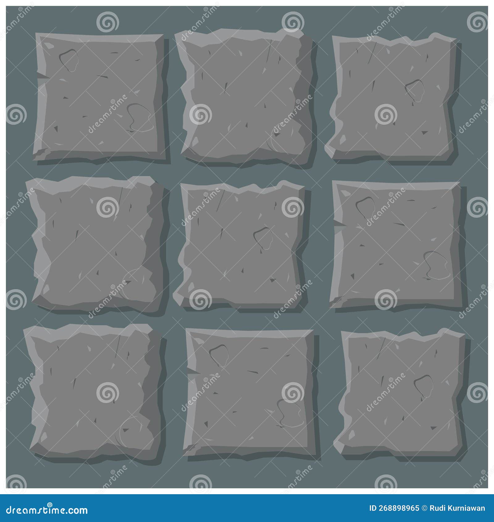 Stone Wall Vector Illustration for Displaying Various Tools. Stock ...