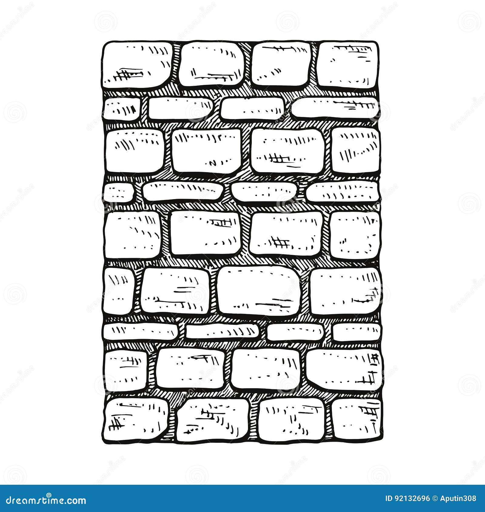 Stone wall vector isolated stock vector. Illustration of granite - 92132696