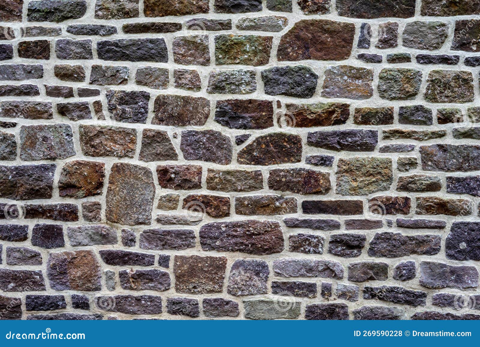 Stone Wall with White Seams. the Texture of the Stone Stock Photo ...