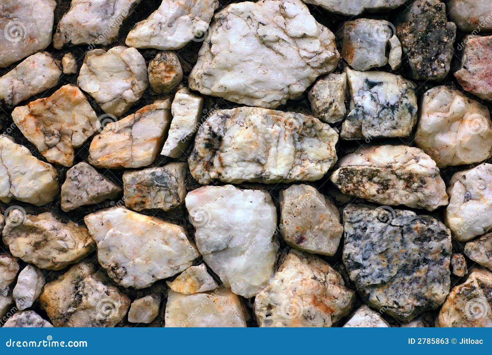 Stone Wall With White Stones Stock Image - Image of artistic, gray: 2785863