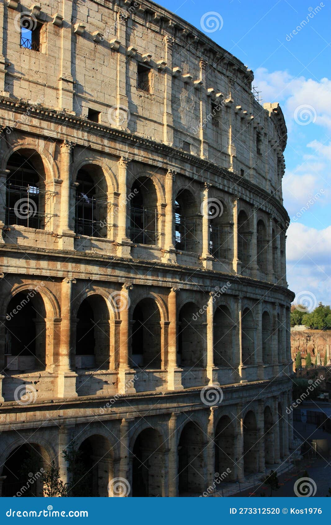 Stone Walls of the Ancient Colosseum in Rome Stock Photo - Image of ...