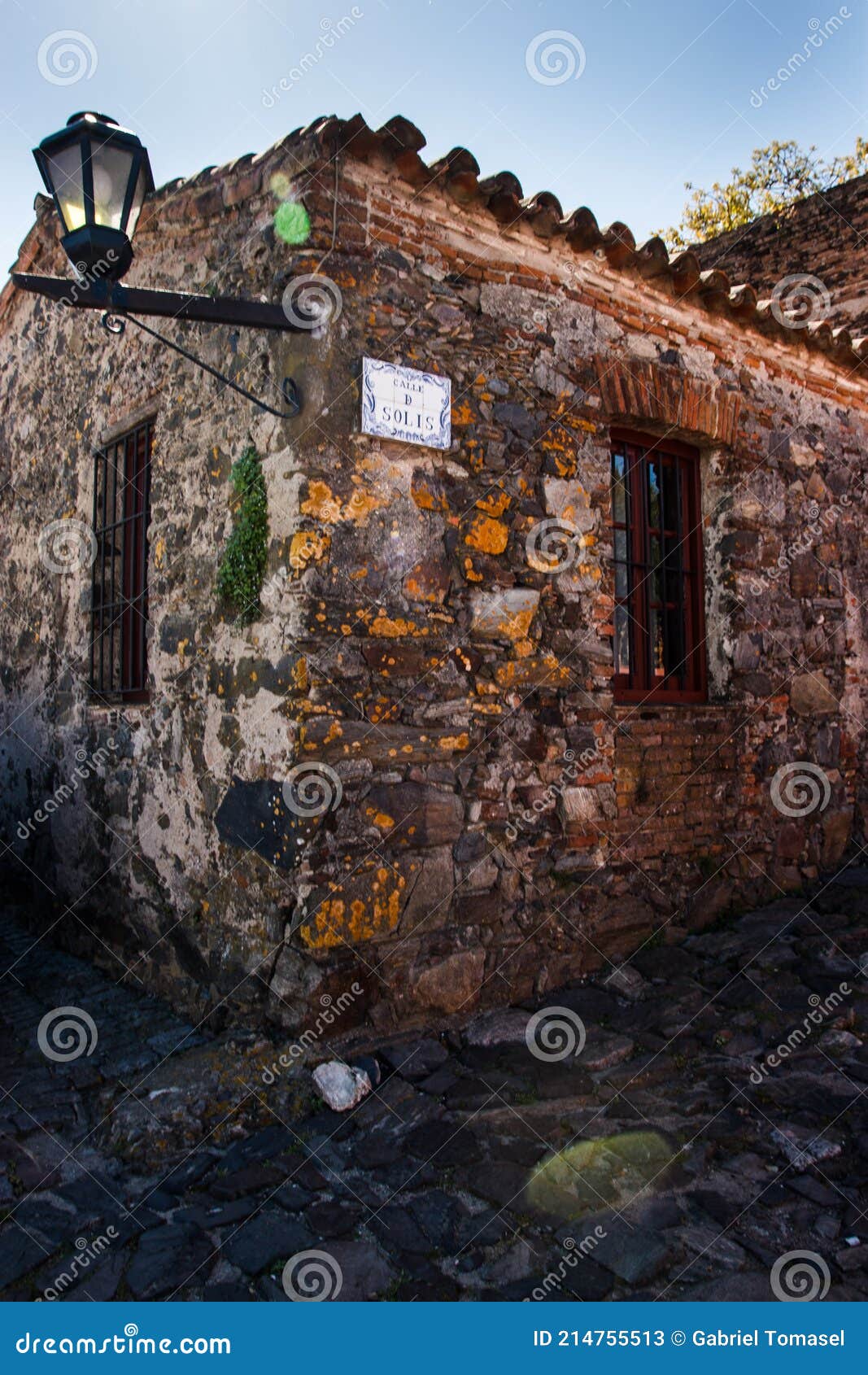Stone Walls in a Colonial Structure Great Location of Uruguay Stock ...