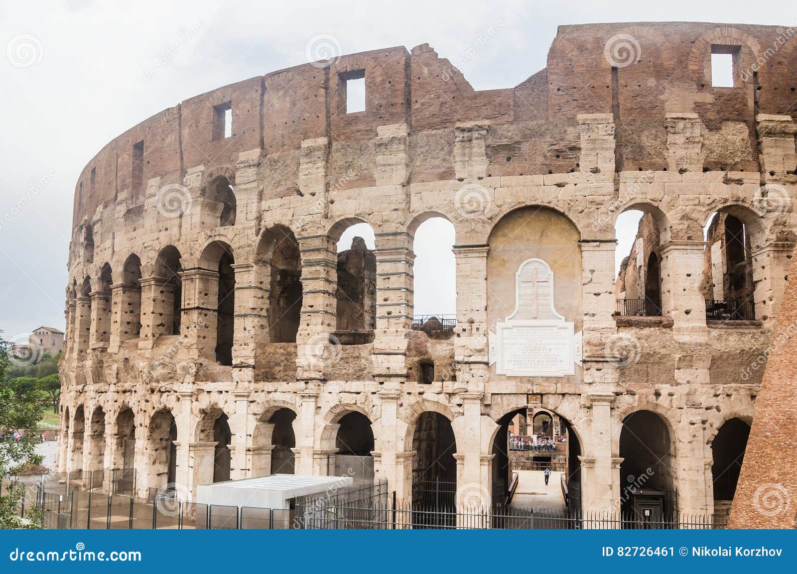 The Stone Walls of the Colosseum. Rome Stock Image - Image of brick ...