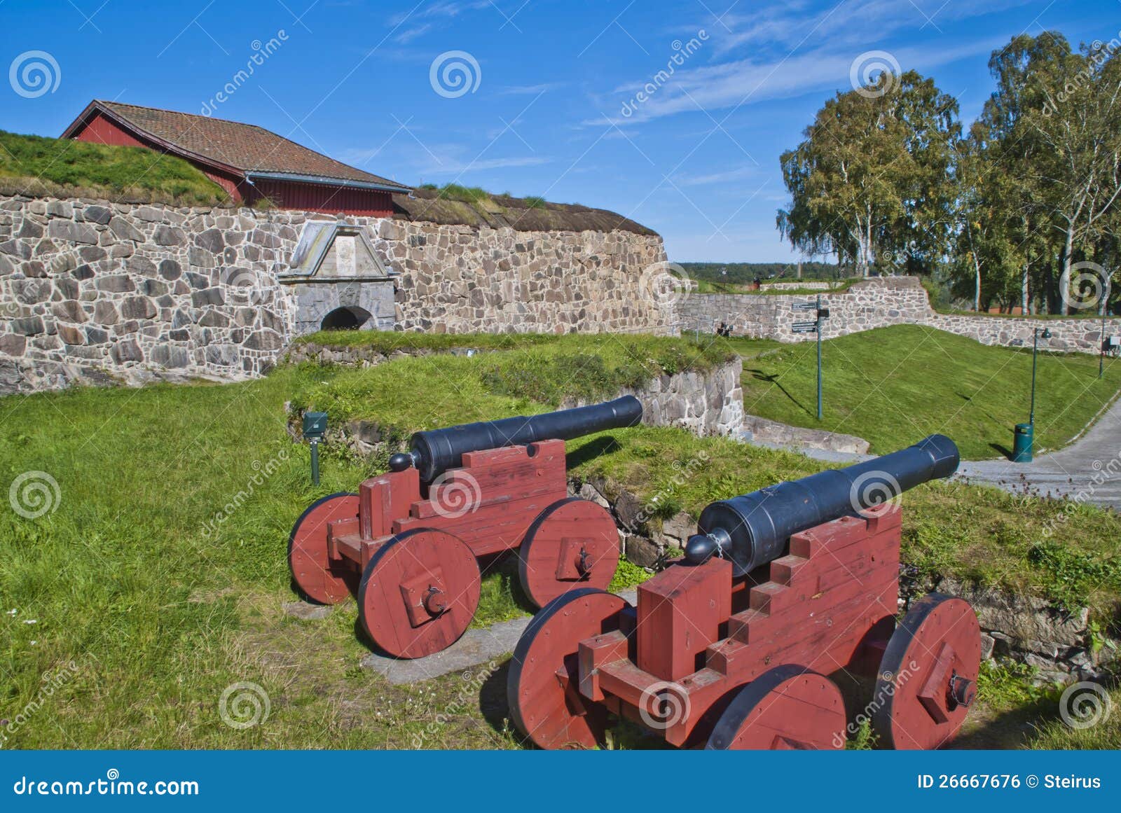 Stone Walls at Fredriksten Fortress Stock Photo - Image of outdoors ...