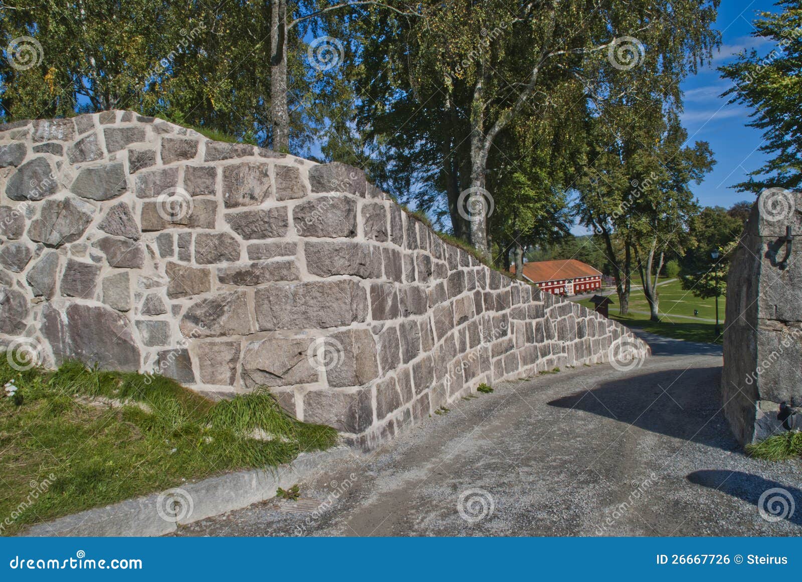 Stone Walls at Fredriksten Fortress in Halden Stock Photo - Image of ...