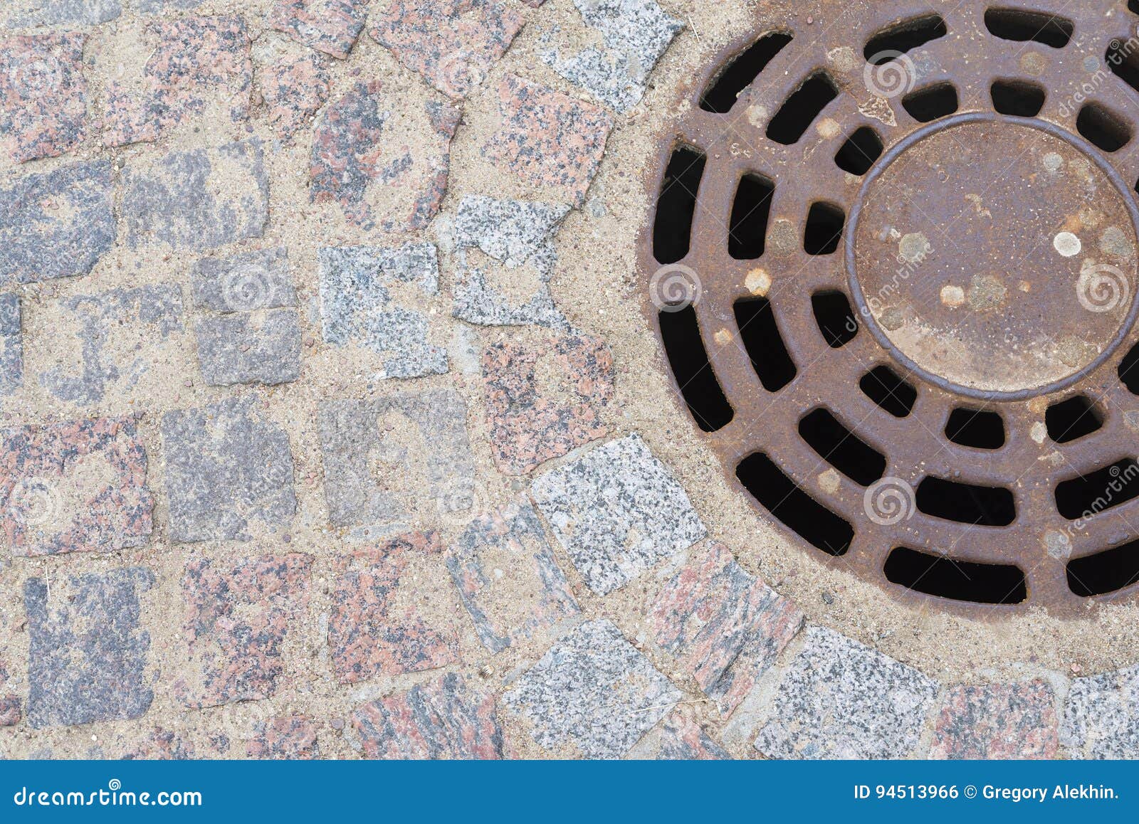 Stone Walls Near the Manhole. Stock Photo - Image of grit, sewerage ...