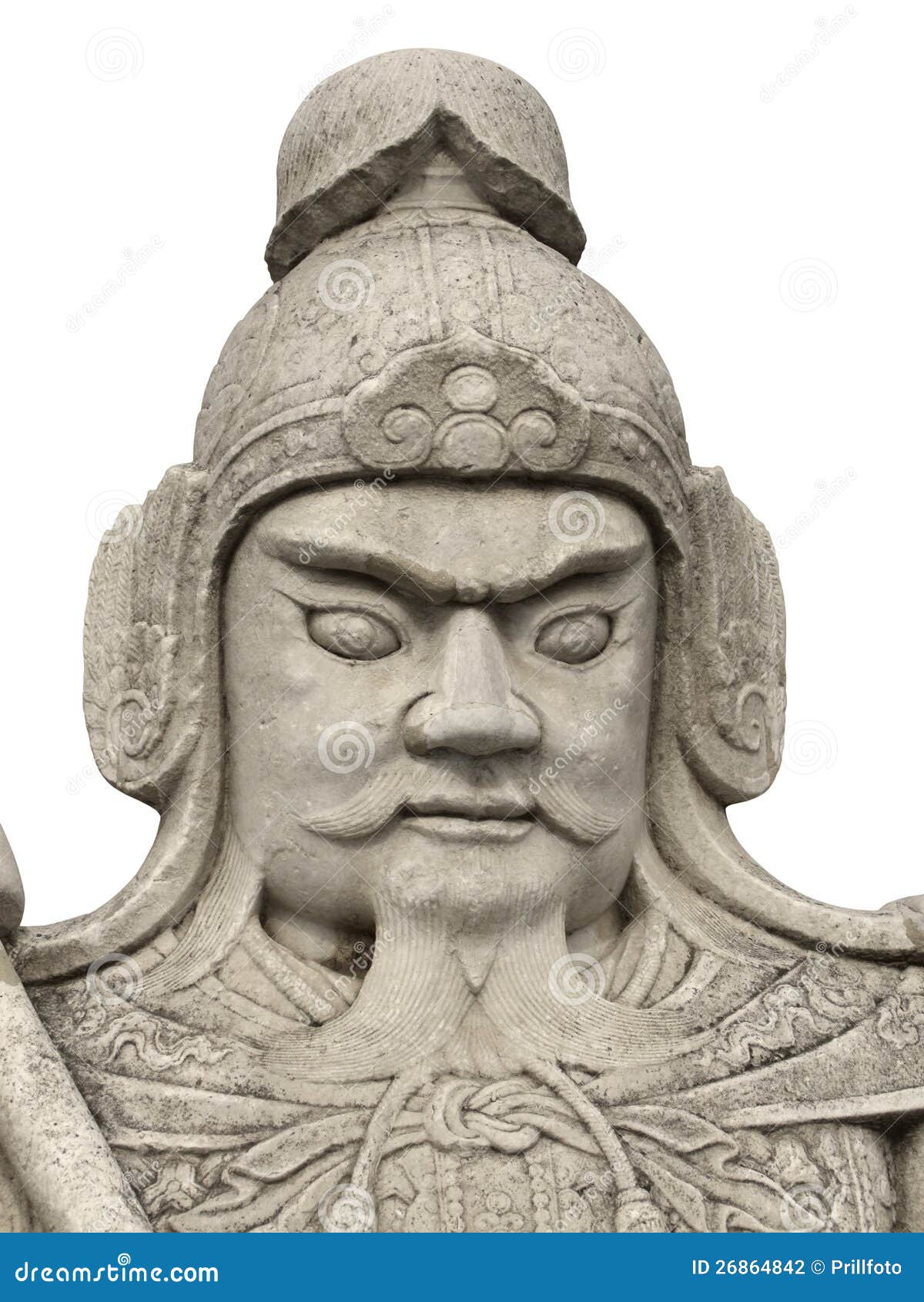 Stone warrior stock photo. Image of ancient, helmet, frontal - 26864842