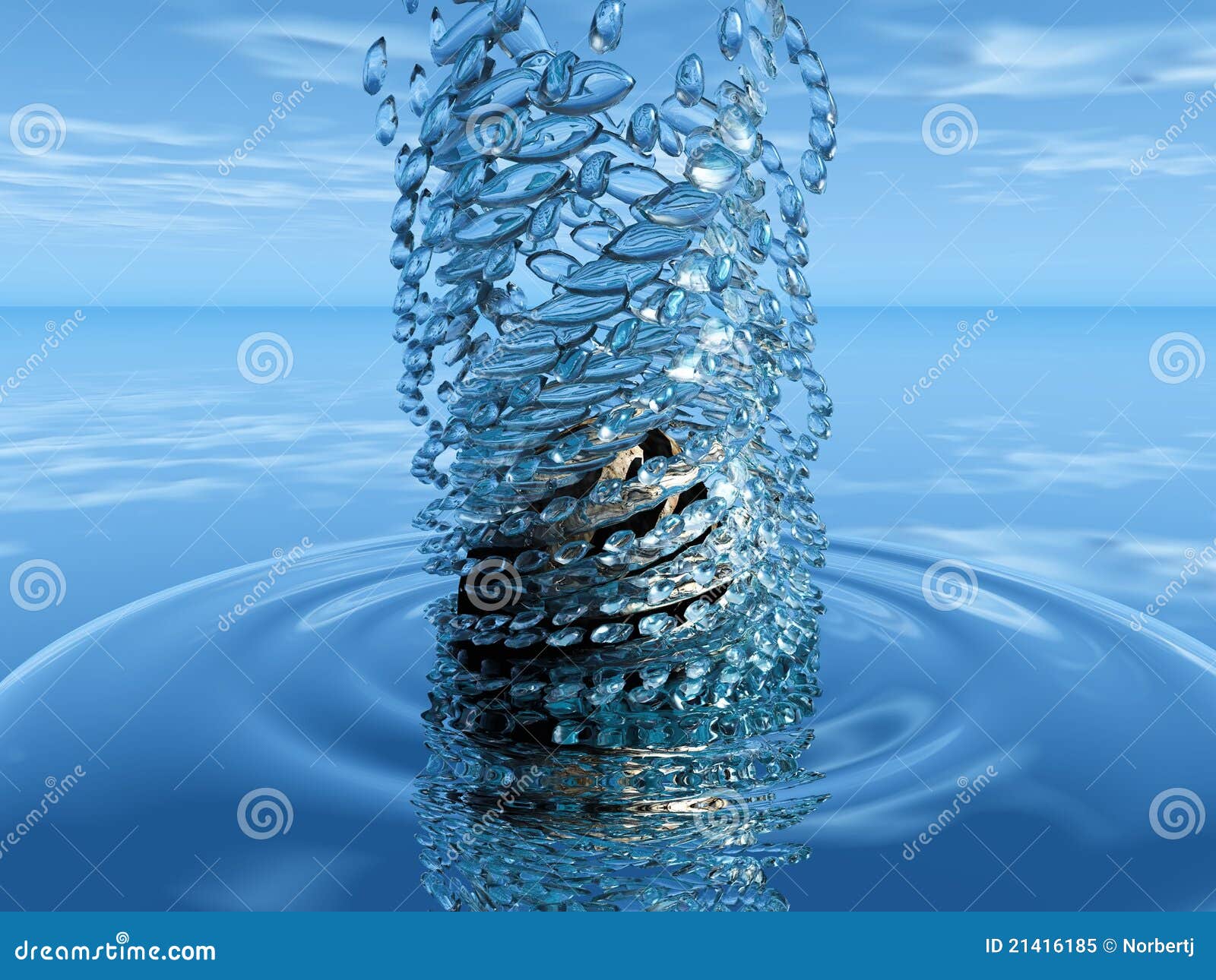 Stone on water stock illustration. Illustration of beauty - 21416185