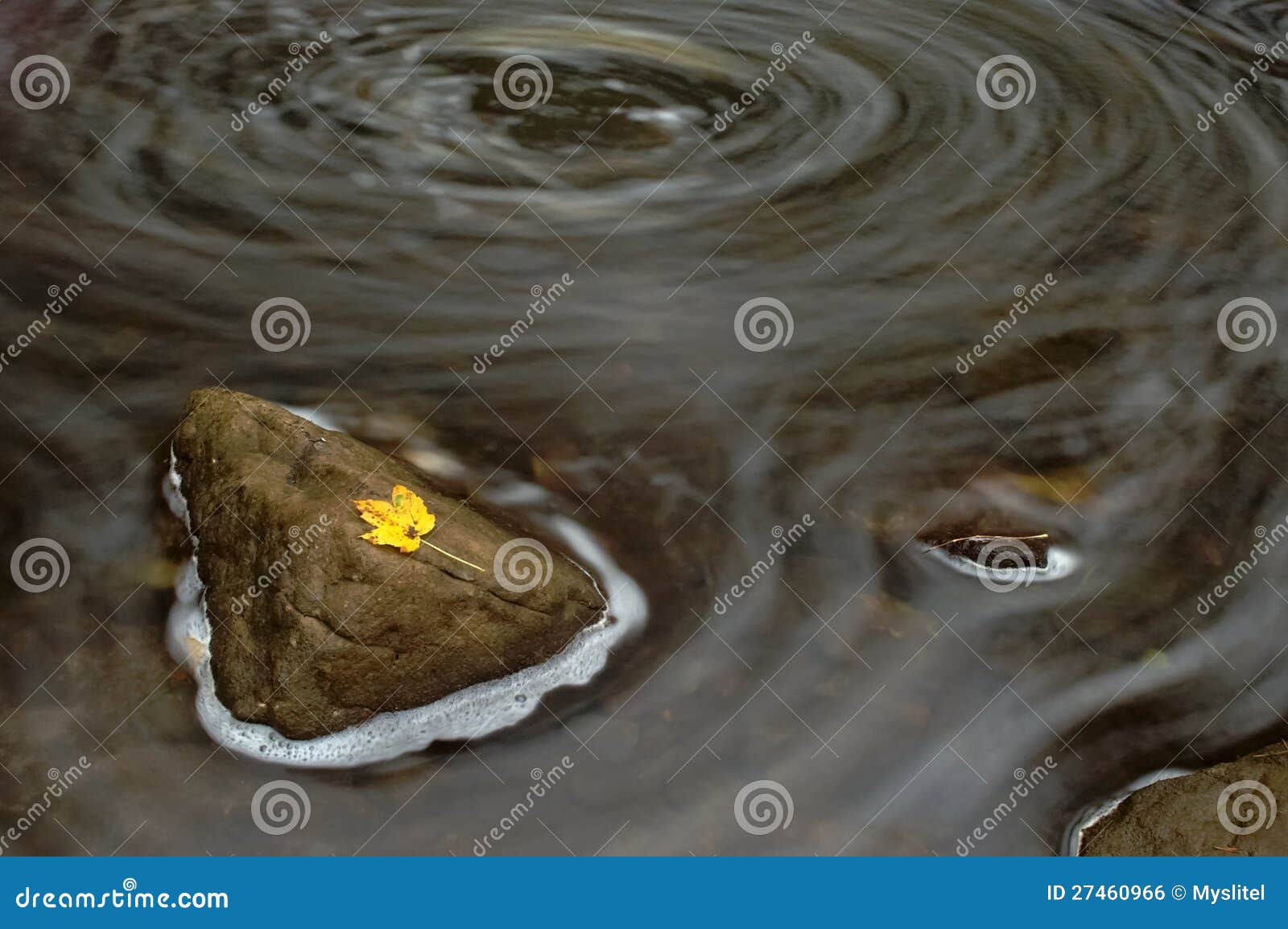 Stone in water stock photo. Image of motion, colorful - 27460966