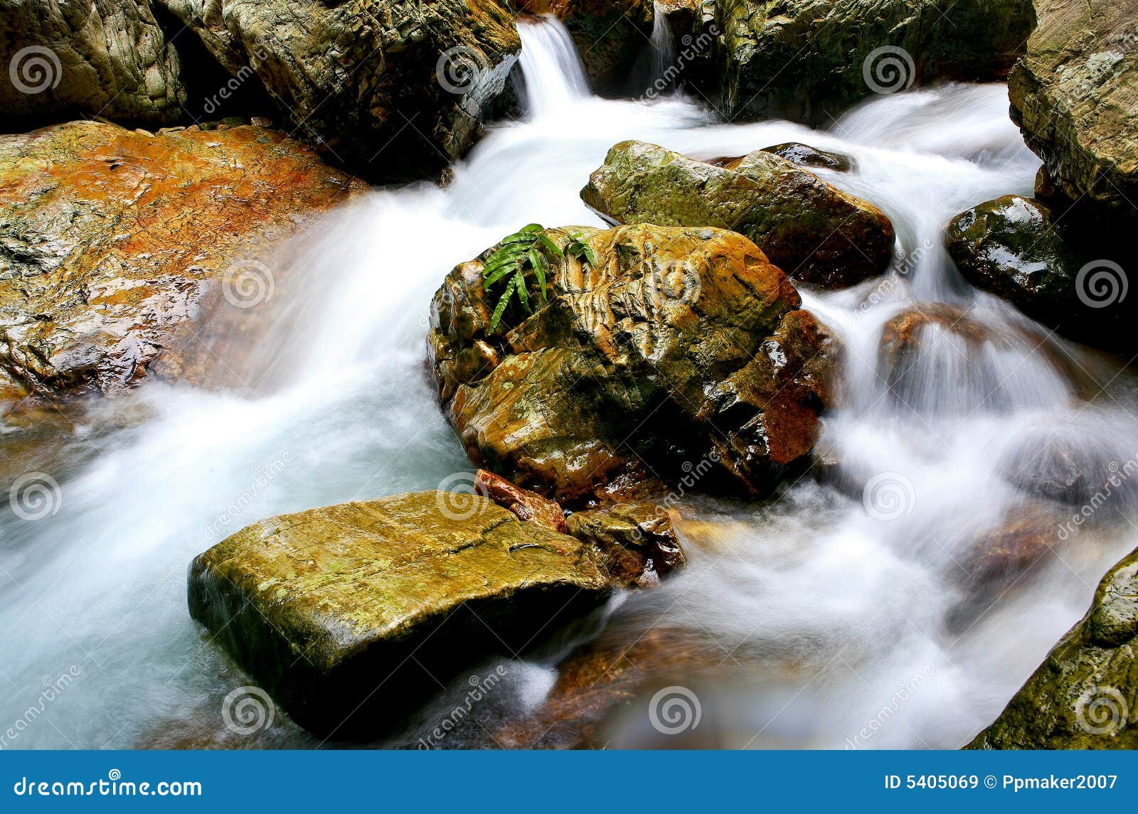 Stone & water stock image. Image of flowing, river - 5405069