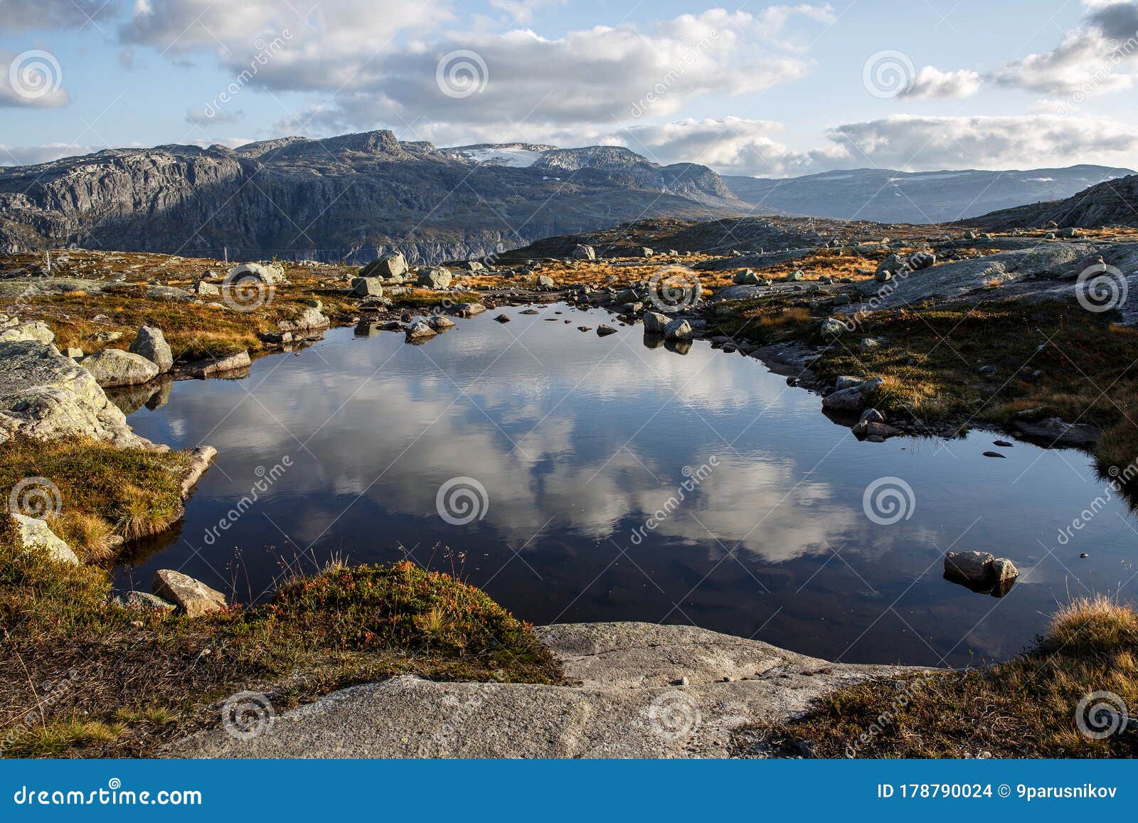 Stone and Water Landscape in the Mountains Stock Photo - Image of edge ...