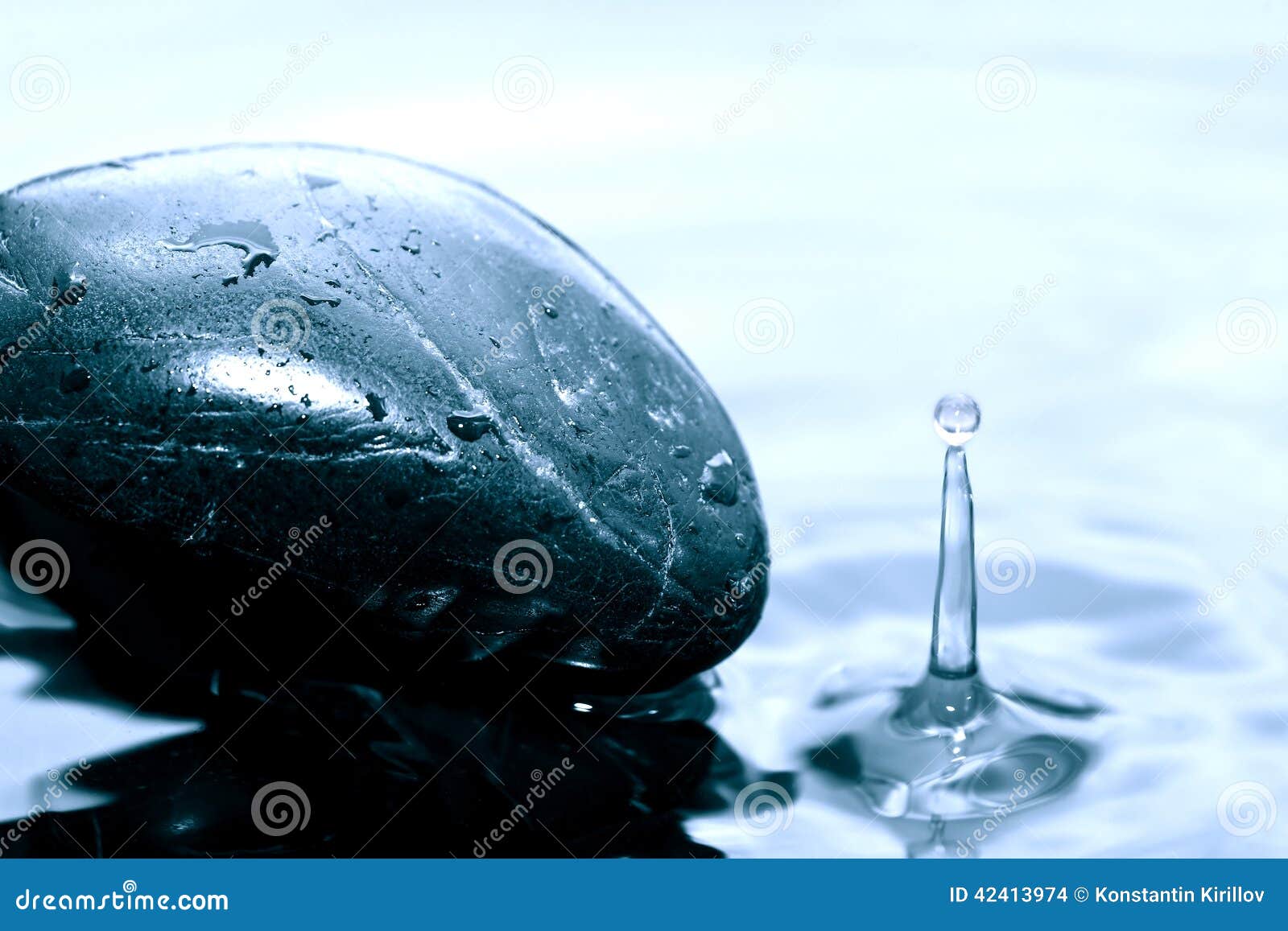 Stone on Water stock photo. Image of water, meditation - 42413974