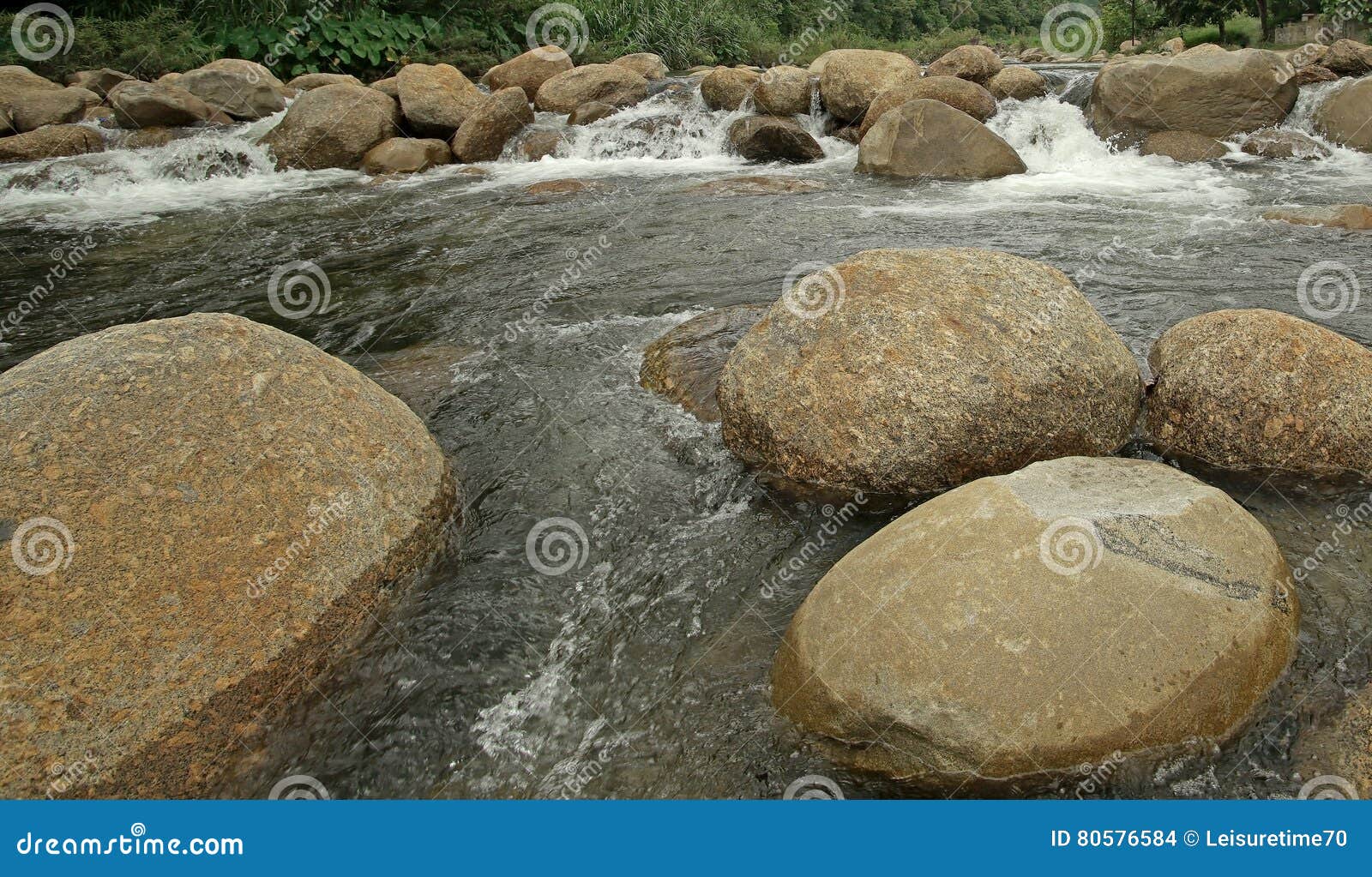 Stone and Water in Mountain Stream Stock Photo - Image of outdoor, trek ...