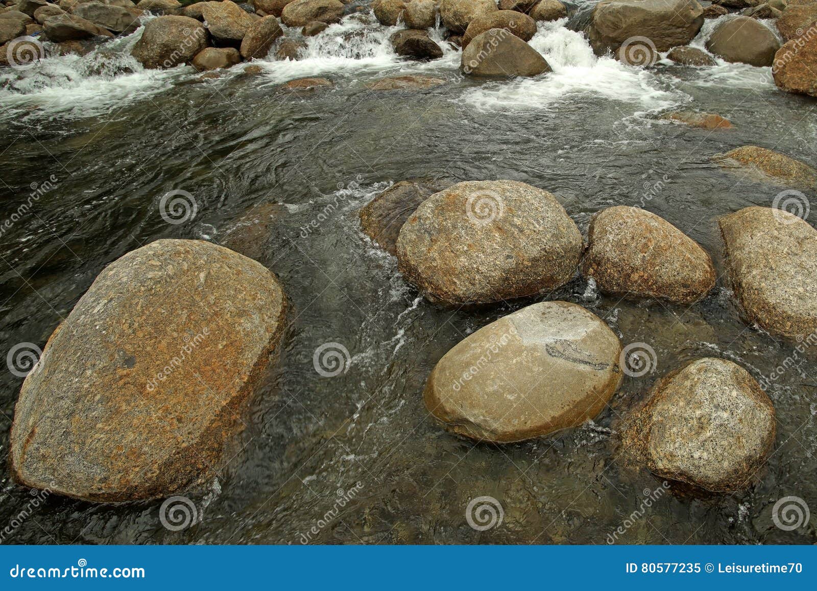 Stone and Water in Mountain Stream Stock Image - Image of trees, stone ...