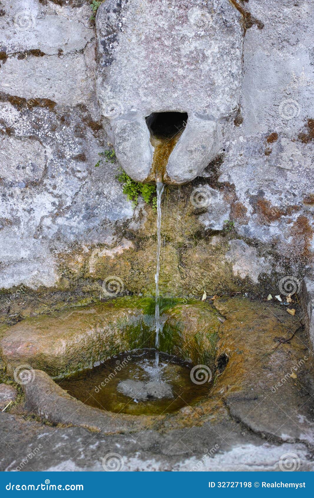 Stone water source stock photo. Image of rock, drink - 32727198