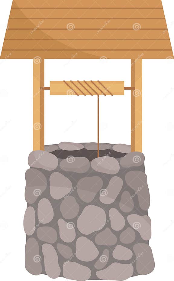 Stone Water Well stock vector. Illustration of ancient - 289337169
