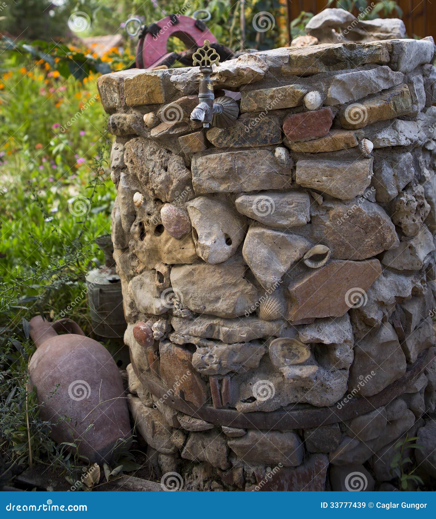 The Stone Water Well stock image. Image of handmade, water - 33777439
