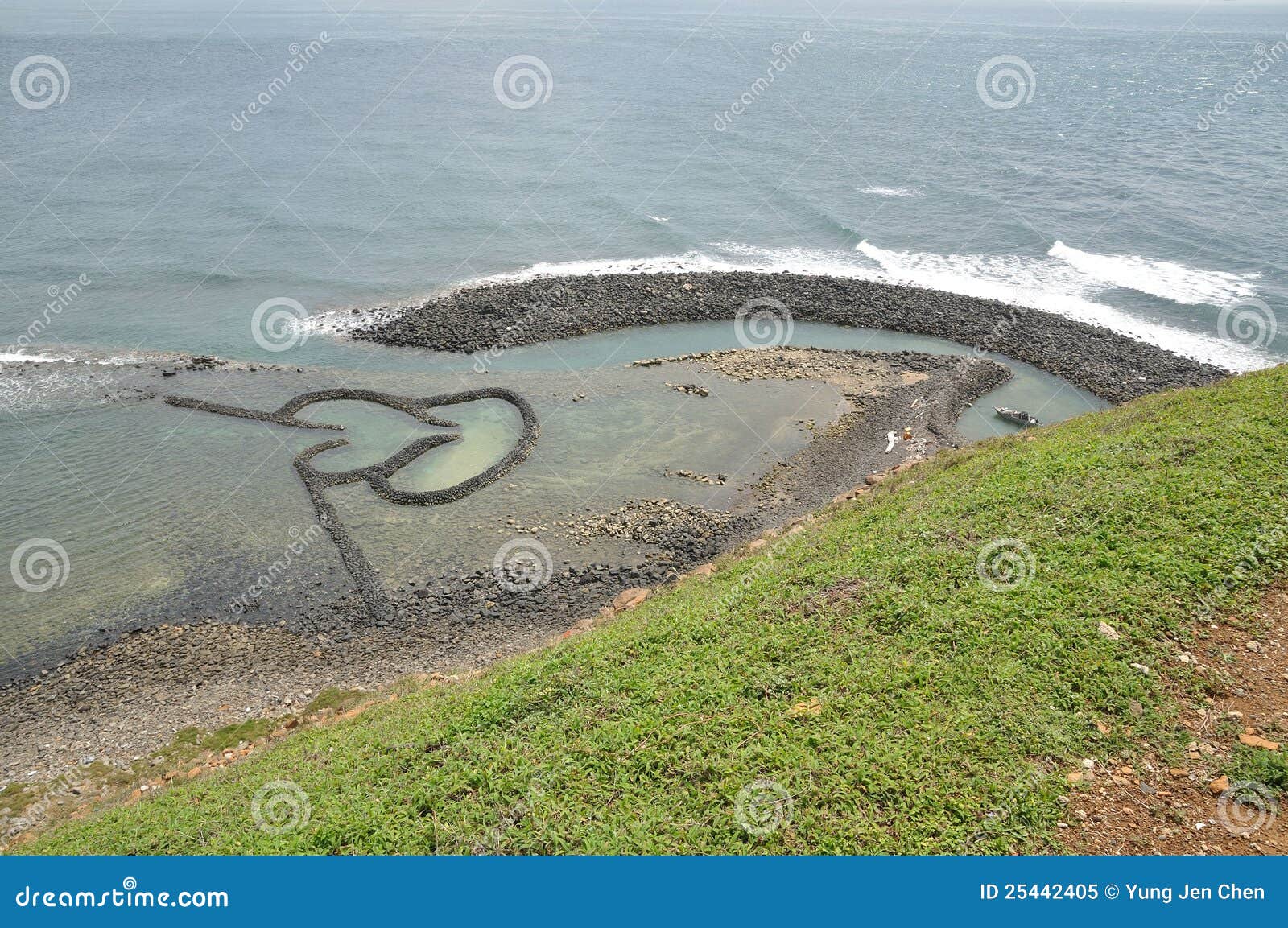 Stone weir stock image. Image of water, stone, landmark - 25442405