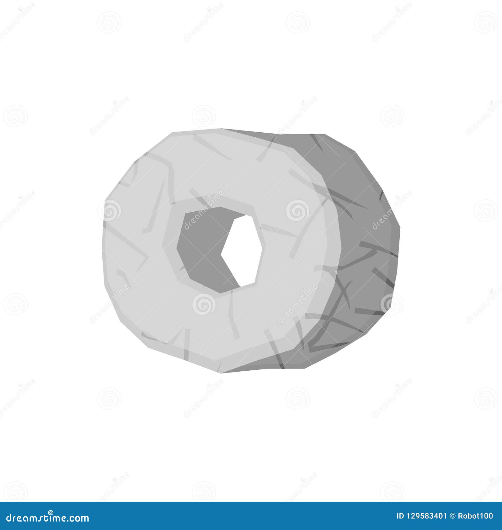 Stone Wheel Isolated. Prehistoric Truck Stock Vector - Illustration of ...