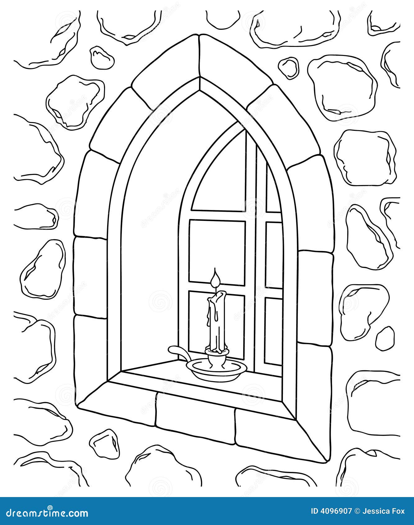 Stone Window Illustration stock illustration. Illustration of rock ...