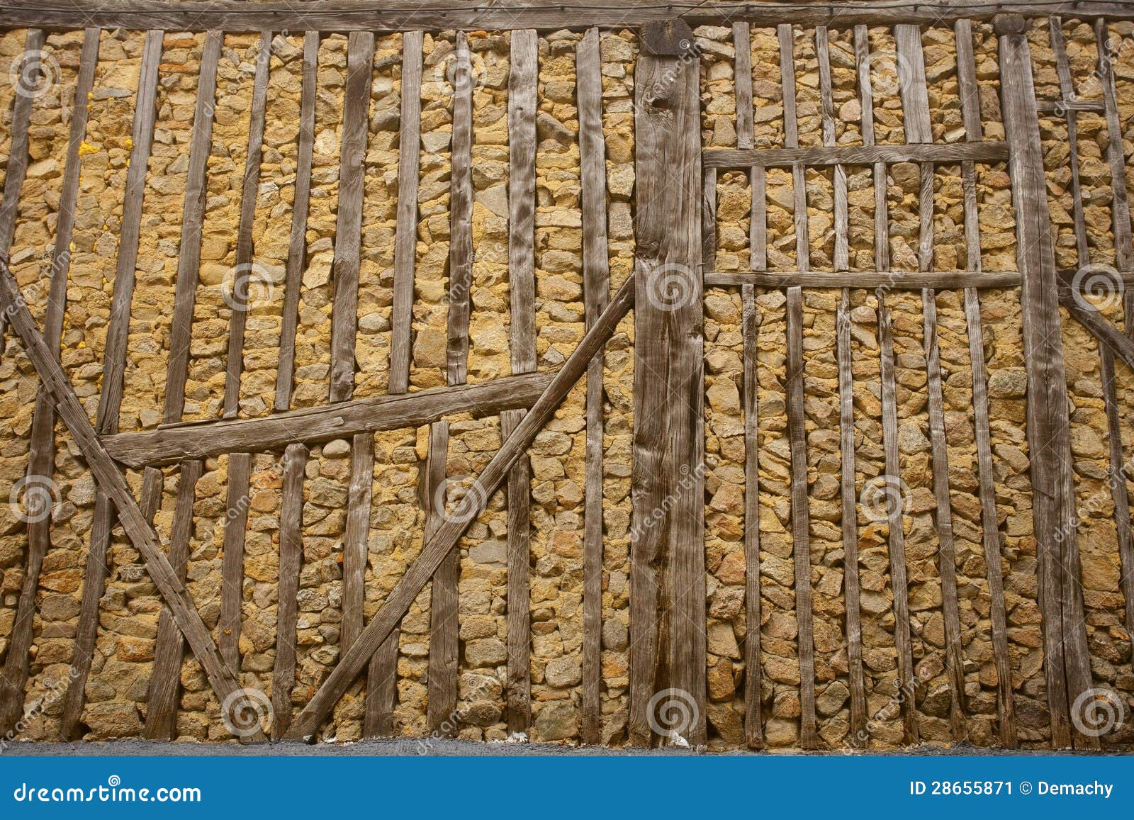 Stone and wood wall stock image. Image of closeup, built - 28655871