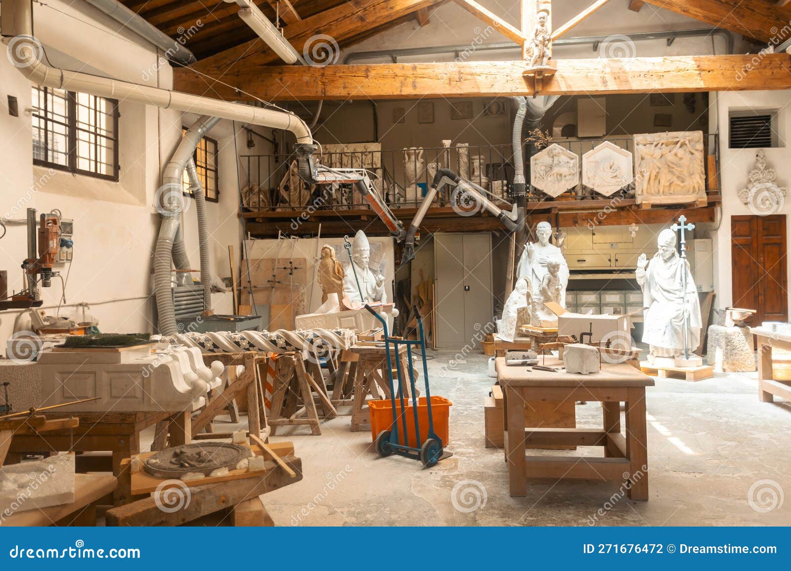 Stone Workshop for Making Stone and Plaster Sculptures Editorial ...