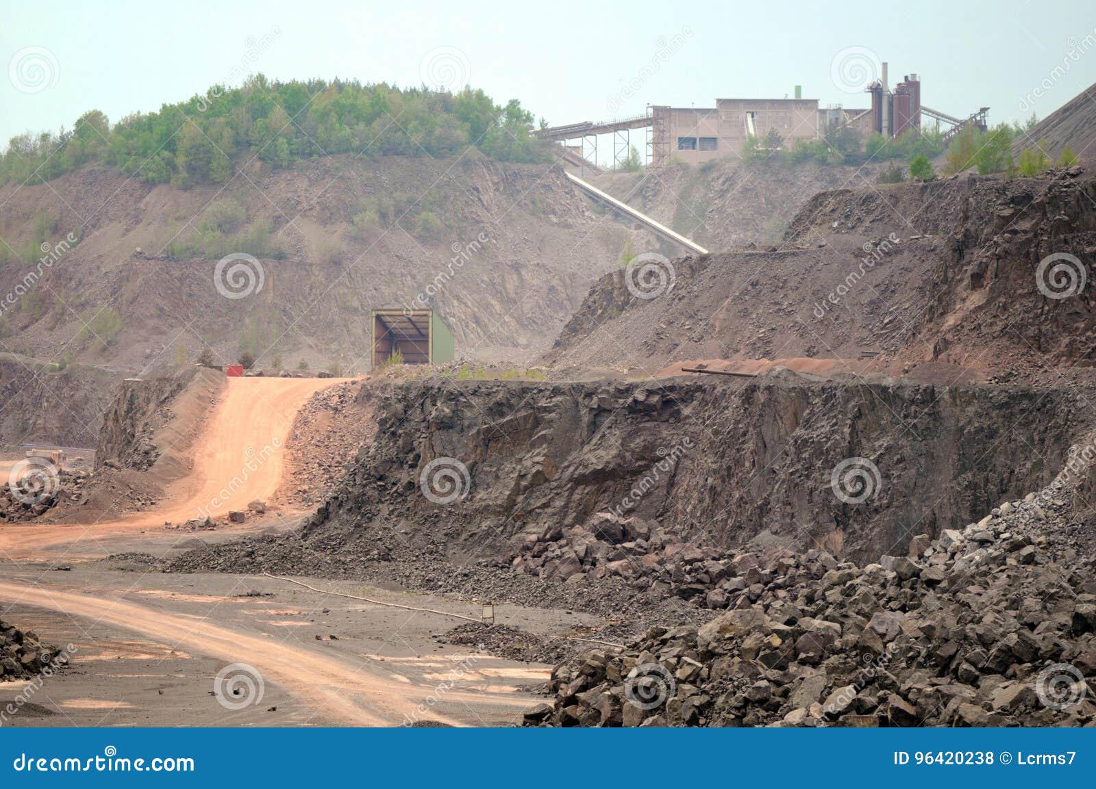 Stonecrusher in a Quarry Mine. Mining Industry. Stock Photo - Image of ...