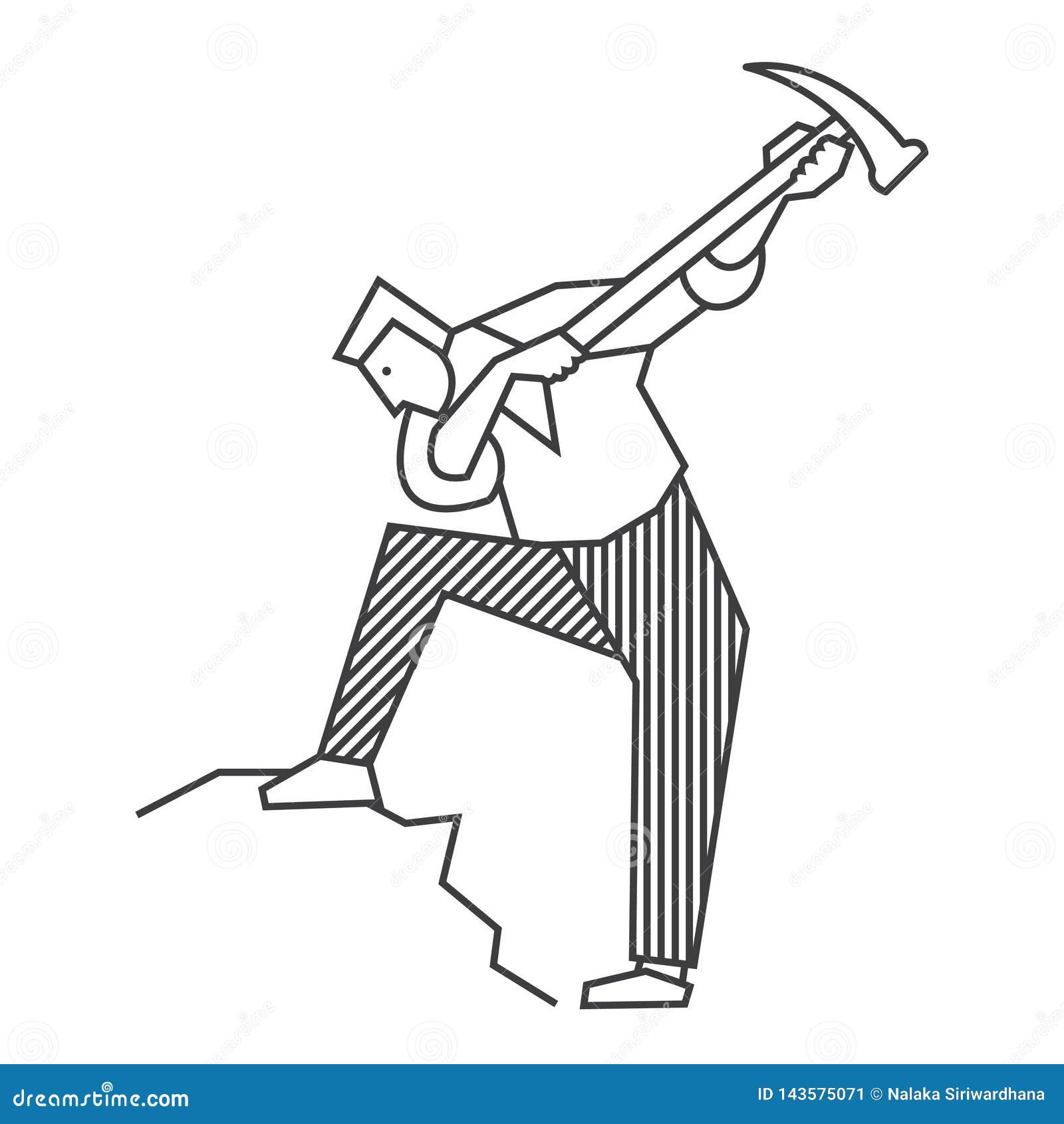 Stonecutter Minimal Style Logo. Stock Vector - Illustration of stone ...