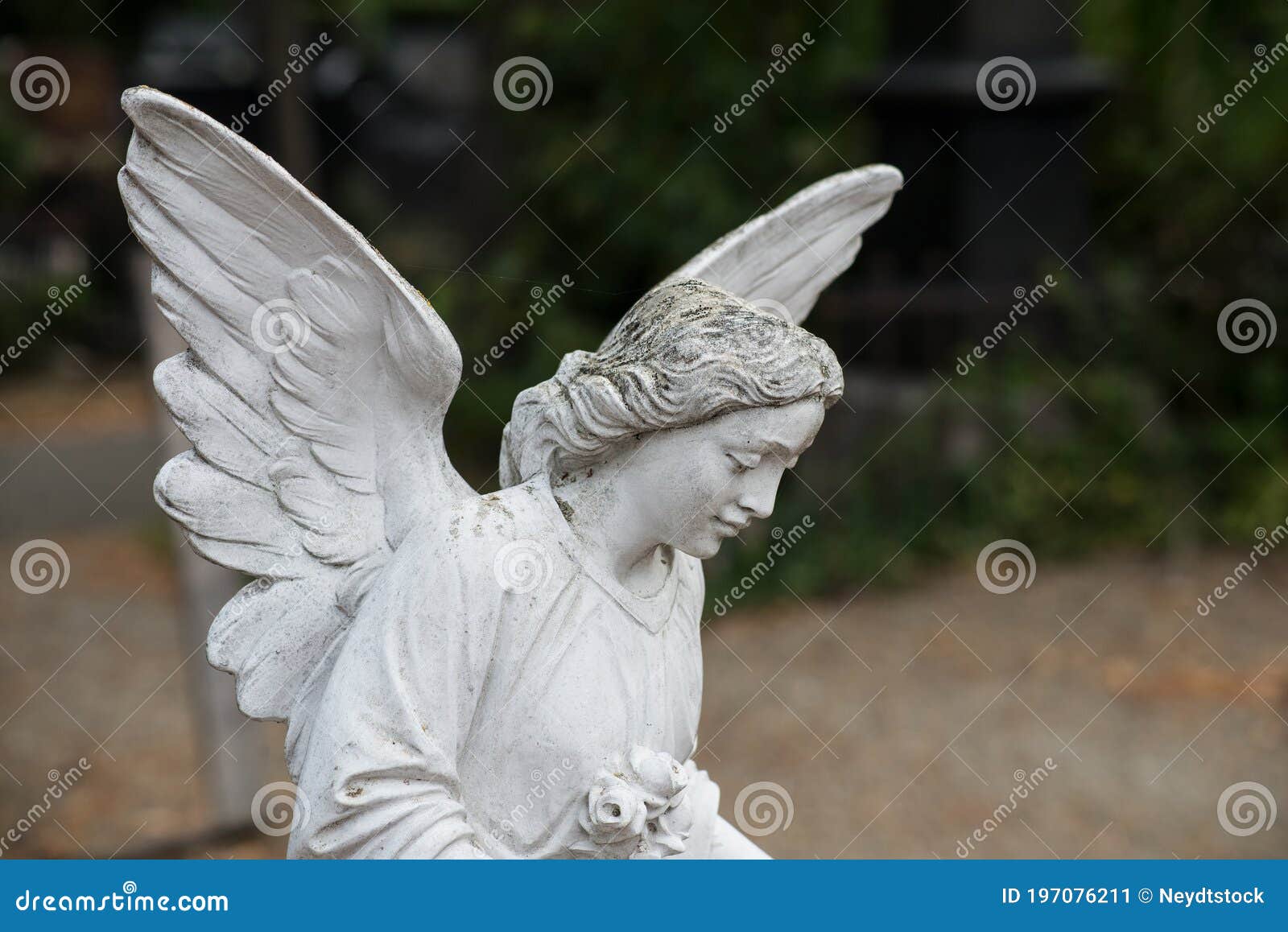 Stoned Angel on Tomb in a Cemetery Stock Image - Image of historic ...