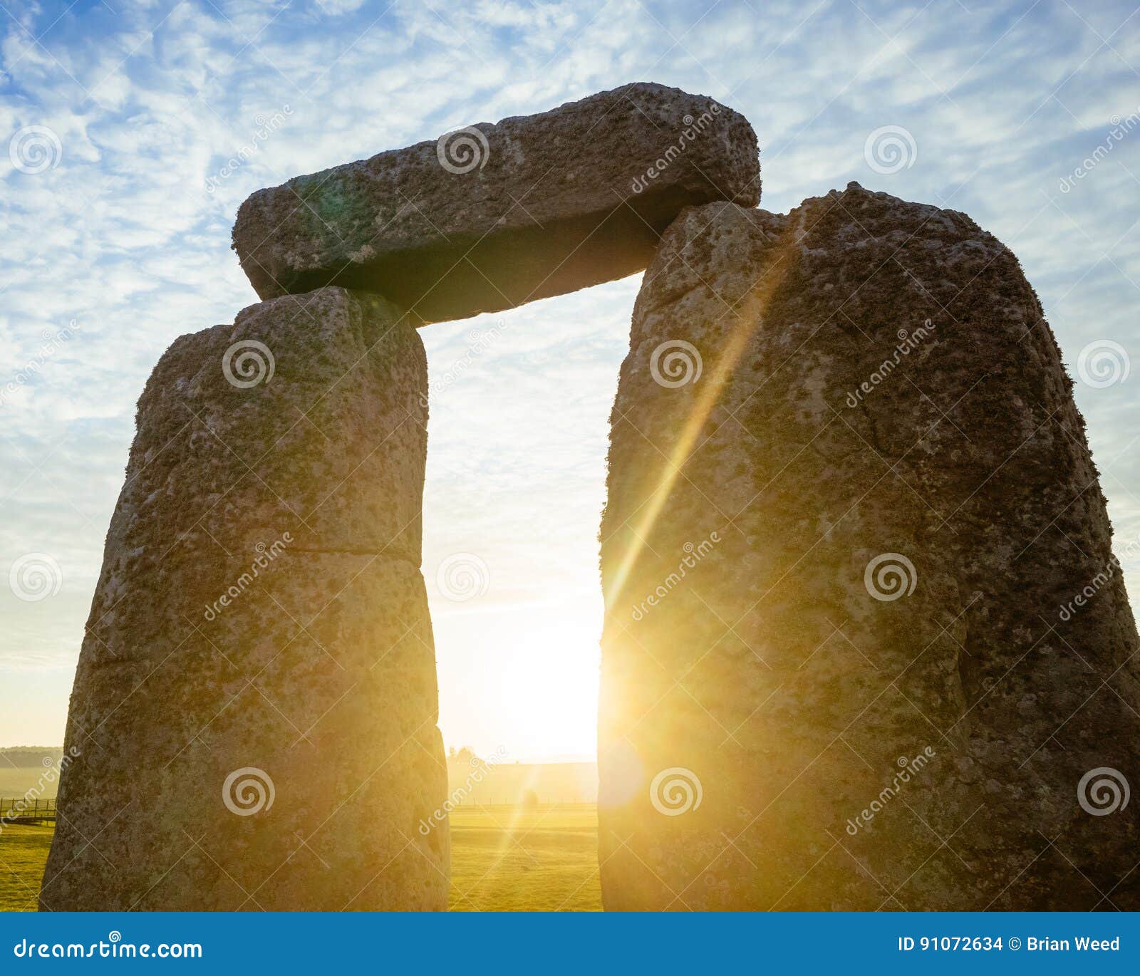 Stonehenge Arch at Dawn stock photo. Image of shining - 91072634