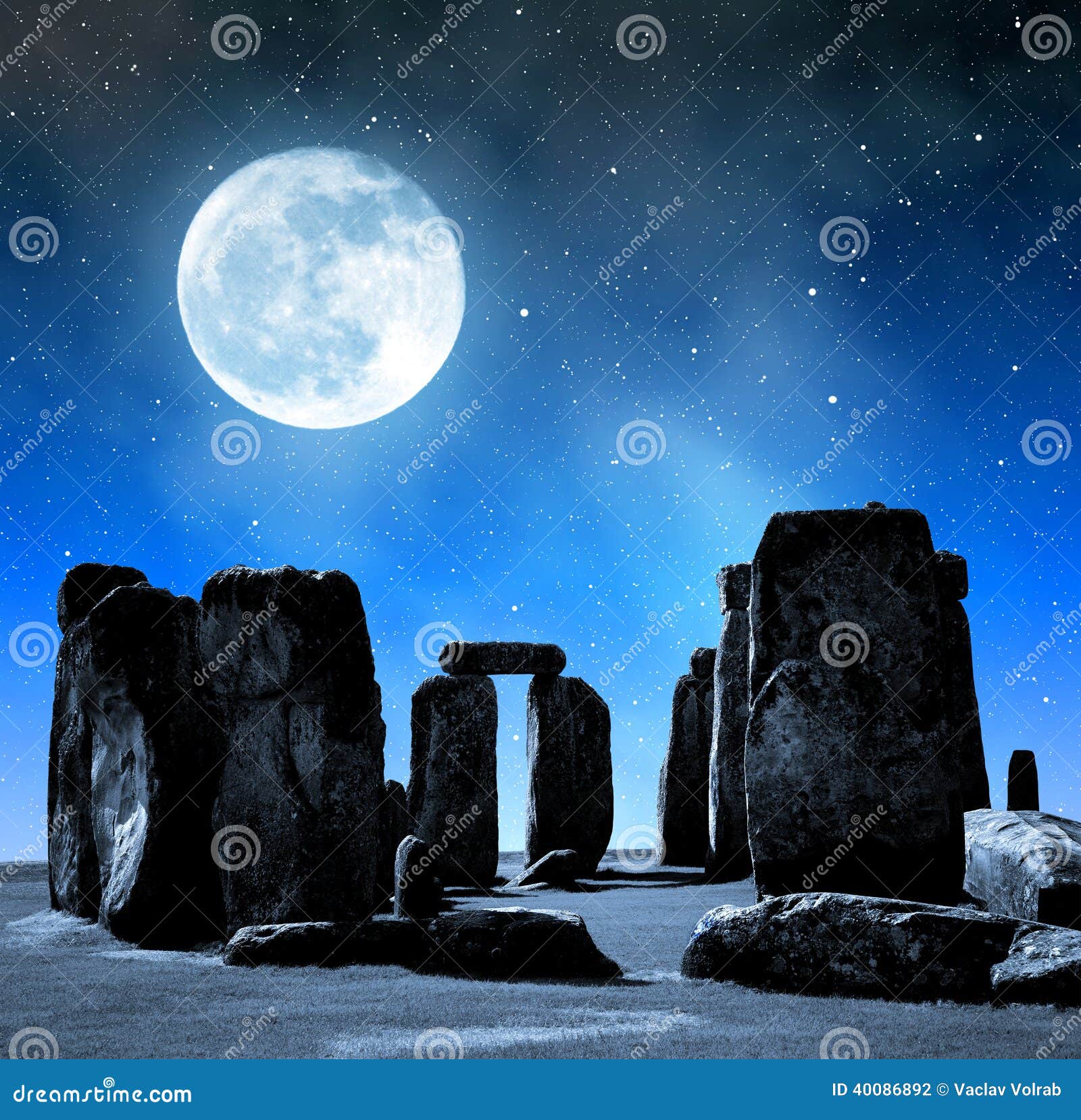 Stonehenge stock photo. Image of night, boulders, dolmen - 40086892