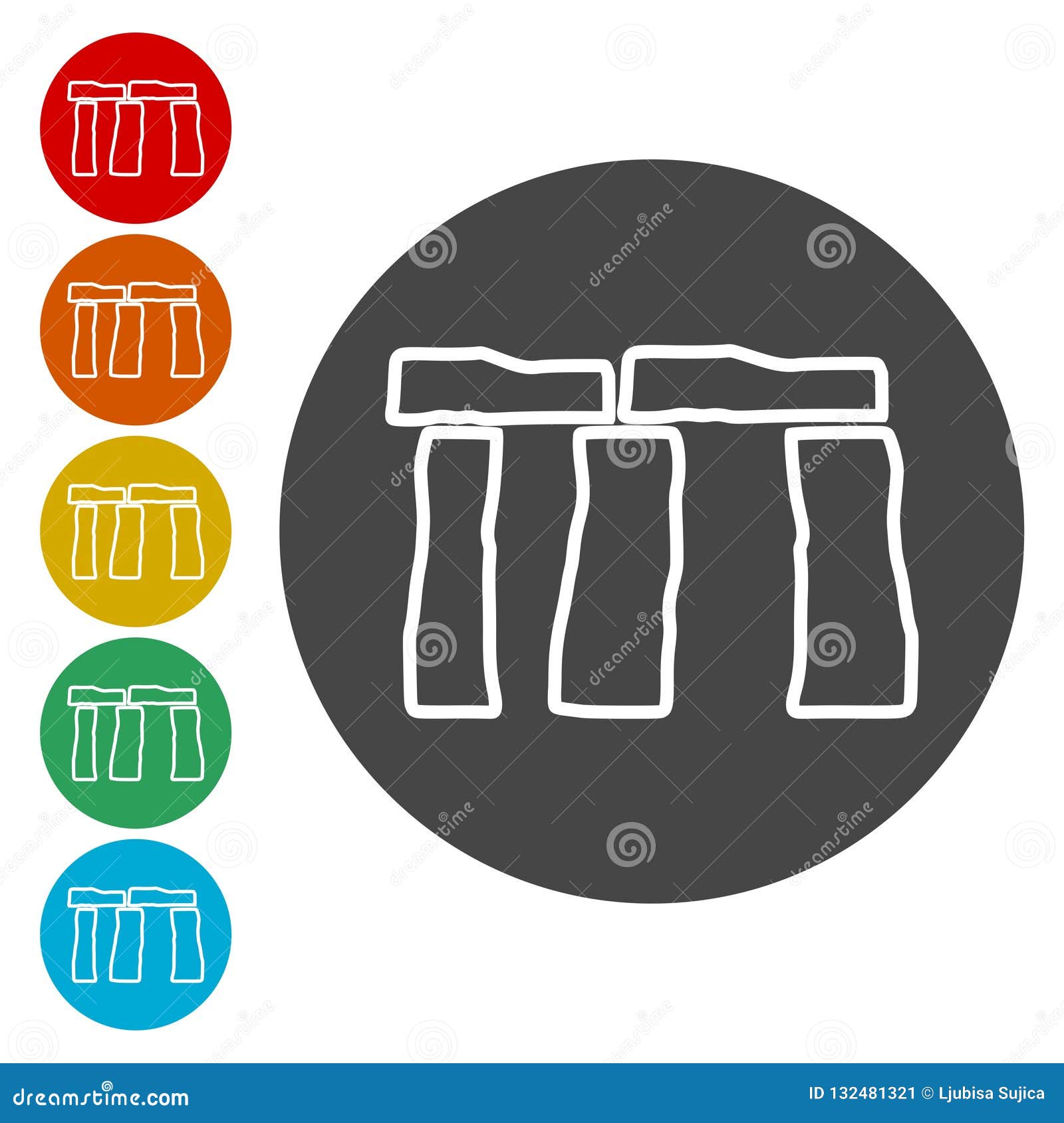 Stonehenge Icon stock vector. Illustration of monument - 132481321