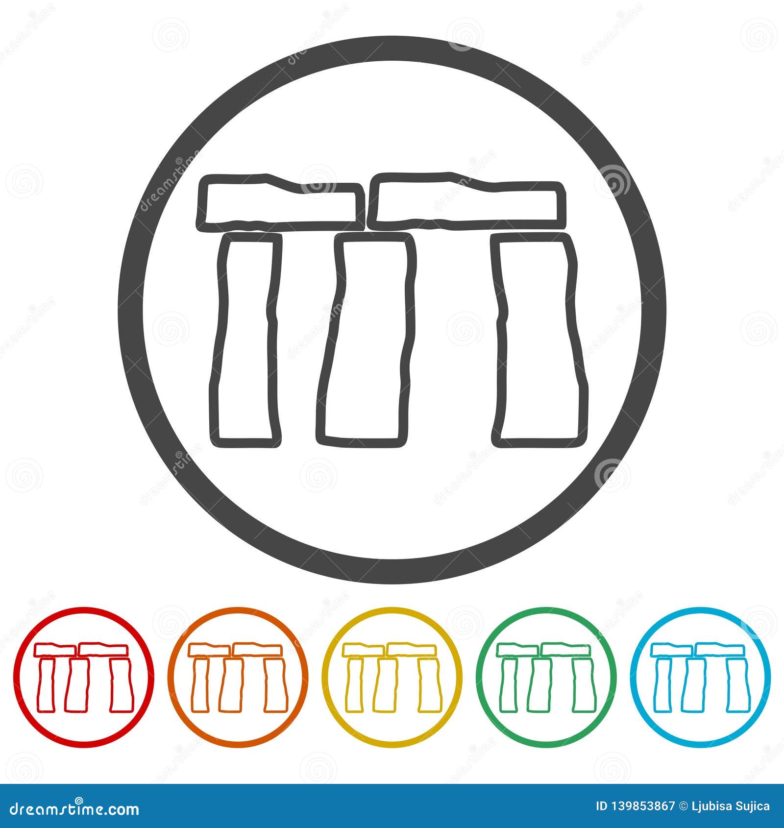 Stonehenge Icon stock vector. Illustration of emblem - 139853867