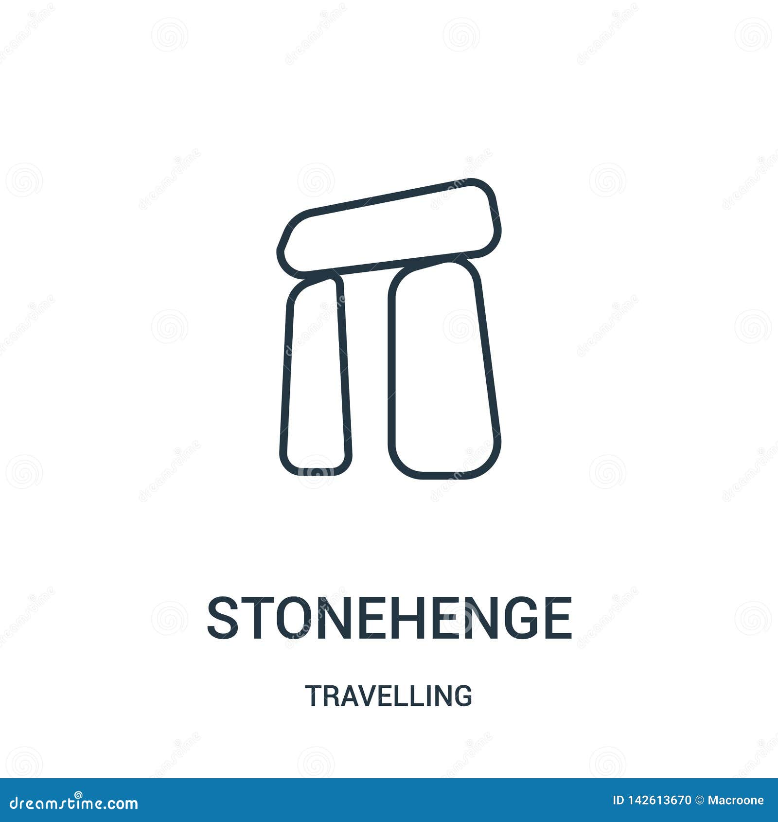 Stonehenge Icon Vector from Travelling Collection. Thin Line Stonehenge ...