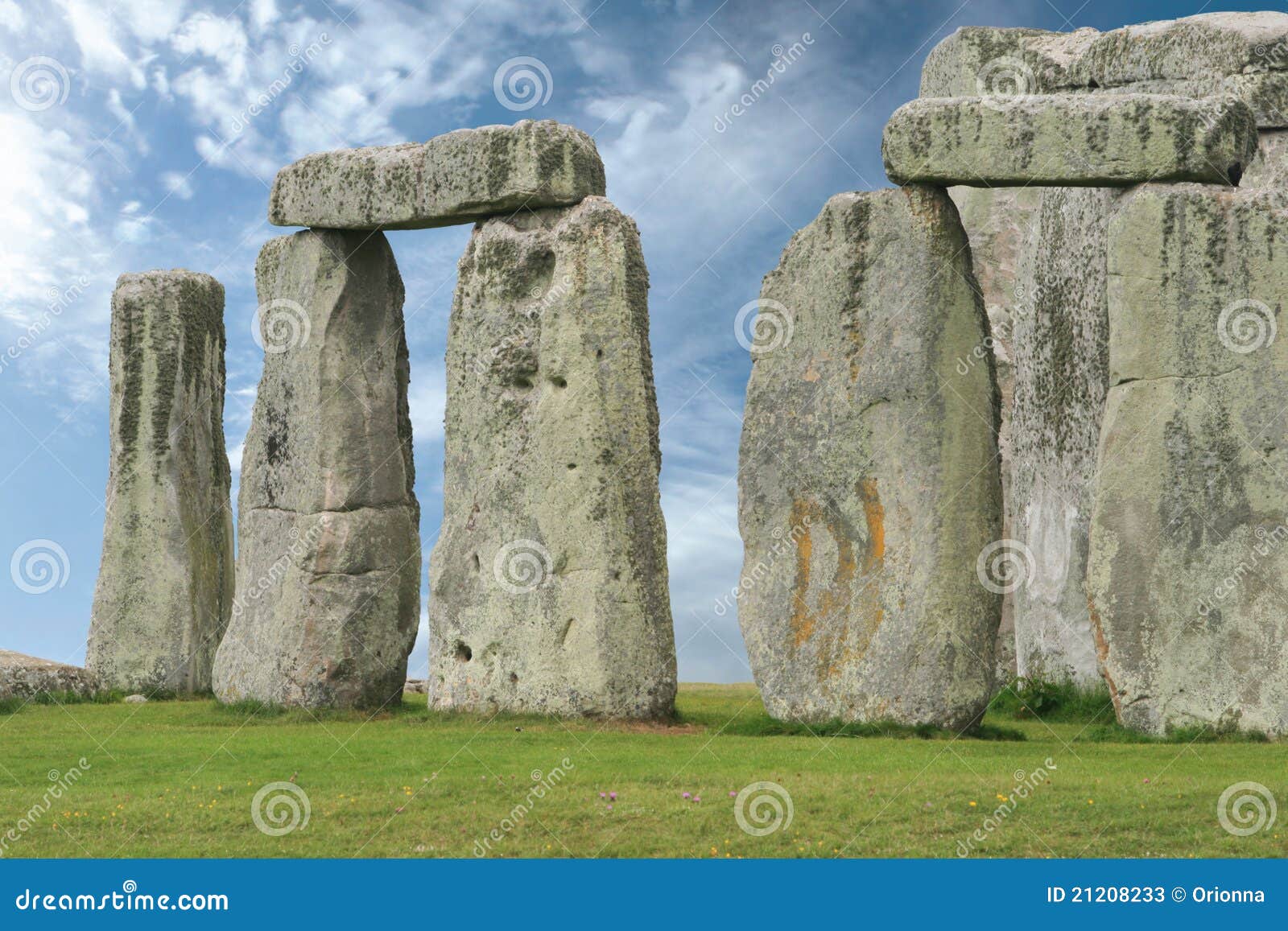 Stonehenge Under a Blue Sky, England Stock Image - Image of large ...