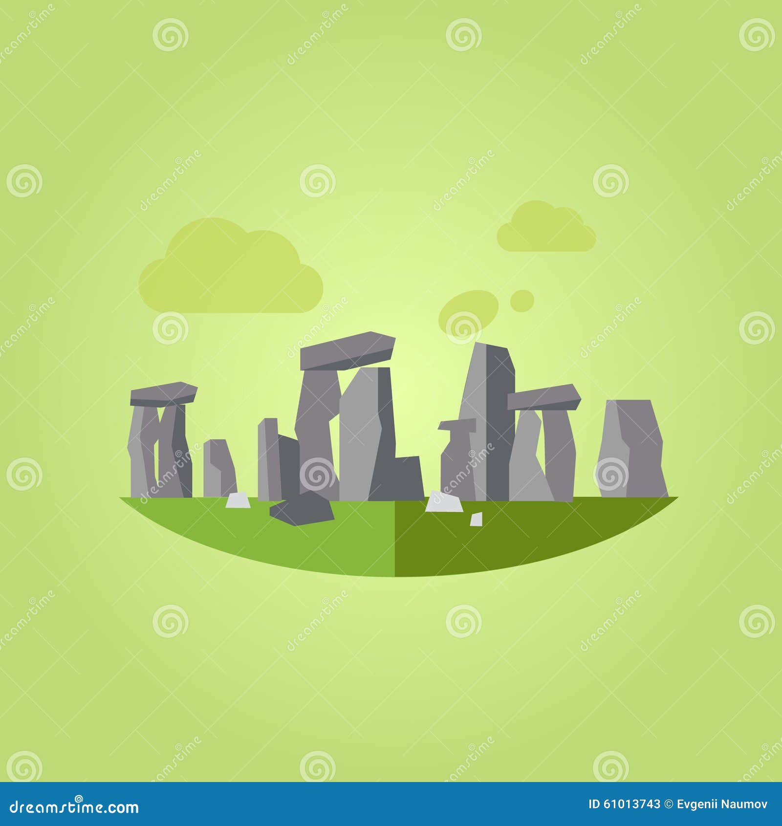 Stonehenge Vector Illustration in Flat Style Stock Vector ...