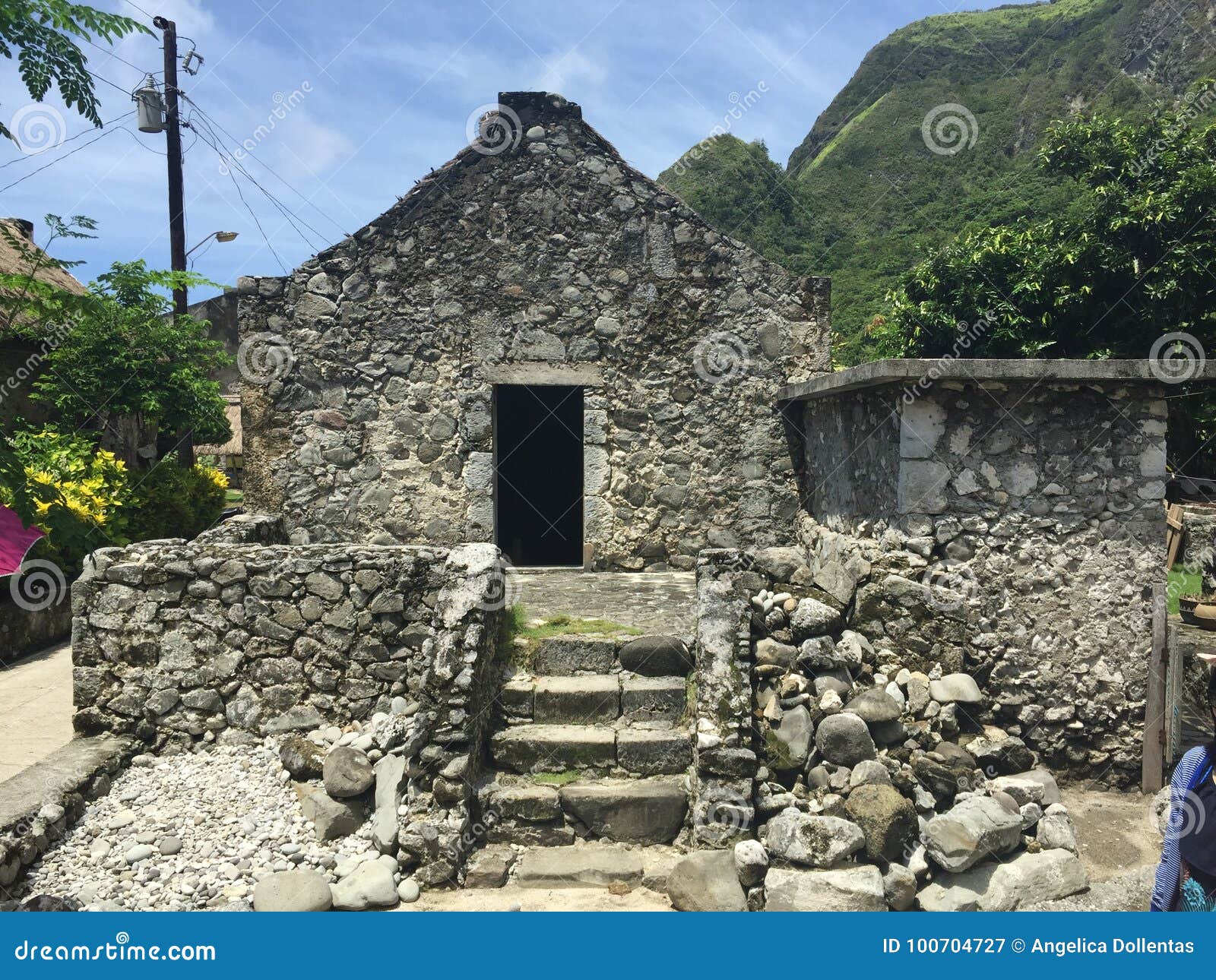 Stone house stock image. Image of stone, antique, typhoonguard - 100704727