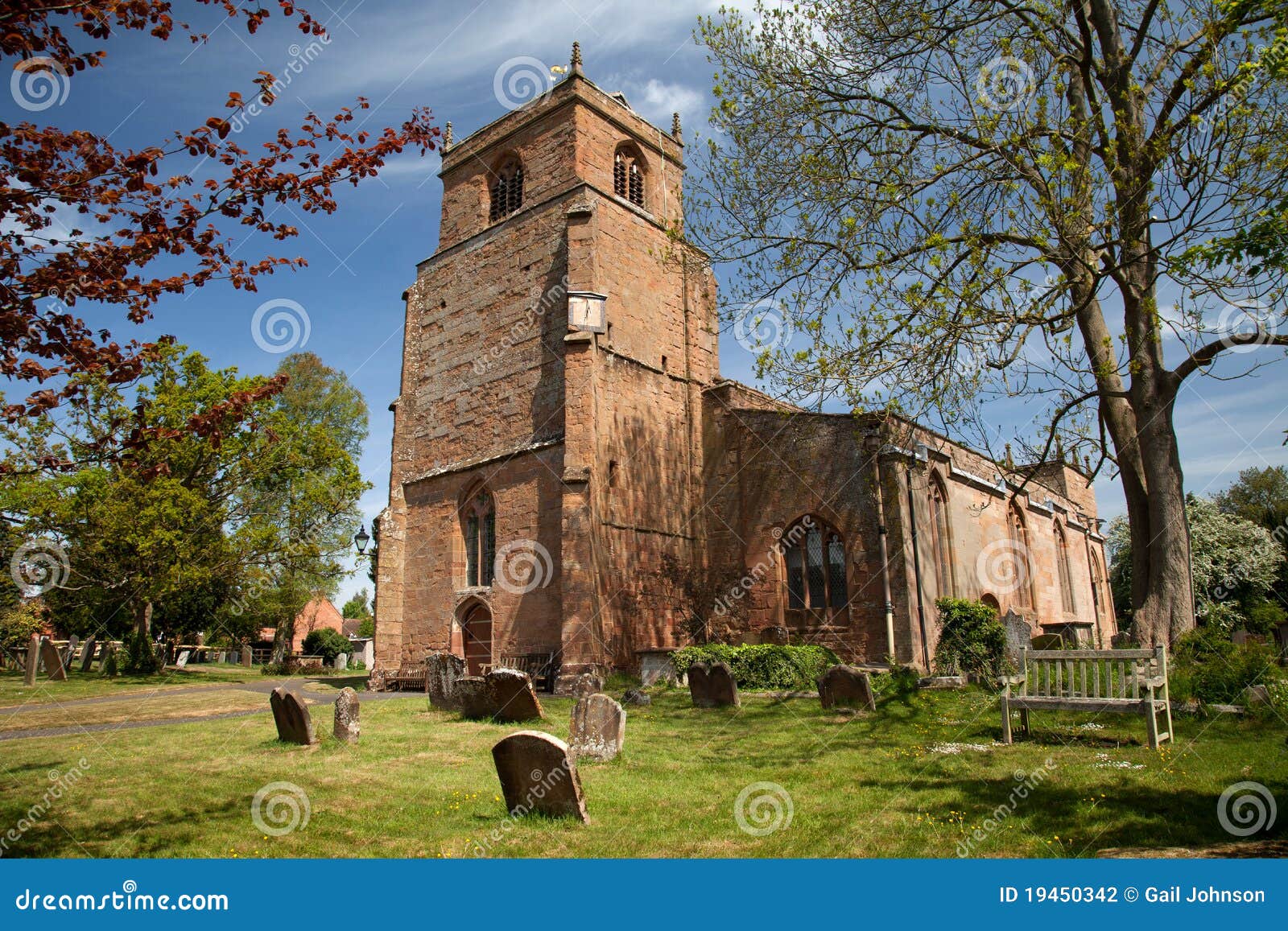 Stoneleigh village stock photo. Image of sandstone, timbered - 19450342