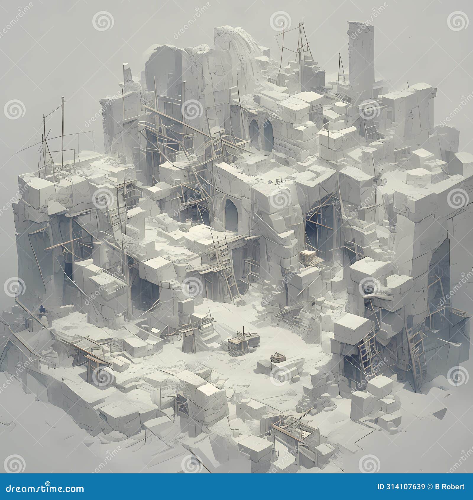 Stonemason S Haven: Medieval Stone-Carpenter S Workshop Stock ...